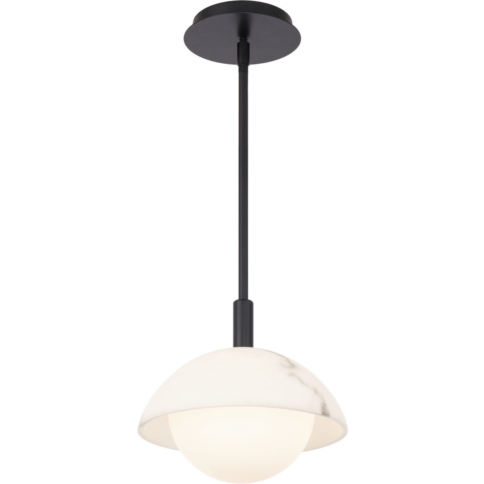 Moonstone LED 9.75 inch Black Pendant Ceiling Light, dweLED