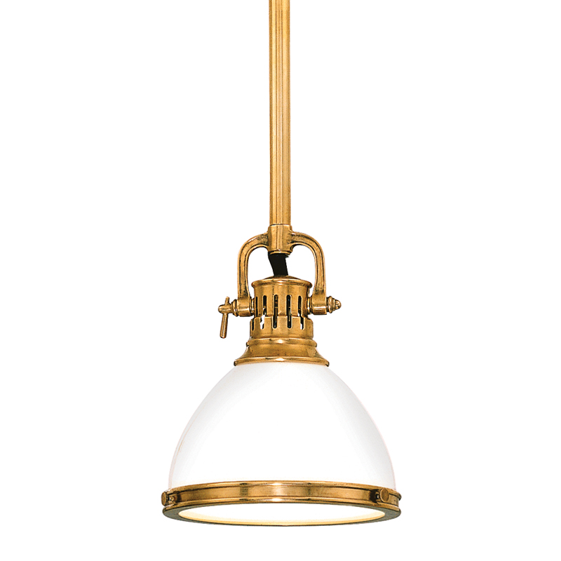 Randolph 1 Light 7 inch Aged Brass Pendant Ceiling Light