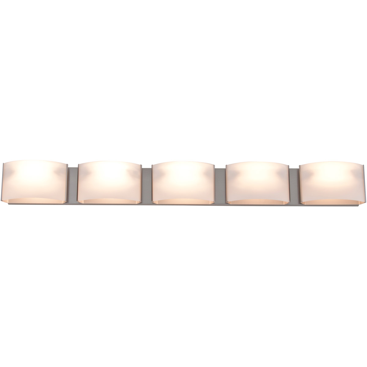 DVI DVP1755SN-OP Vanguard 5 Light 42 inch Satin Nickel Vanity Light ...