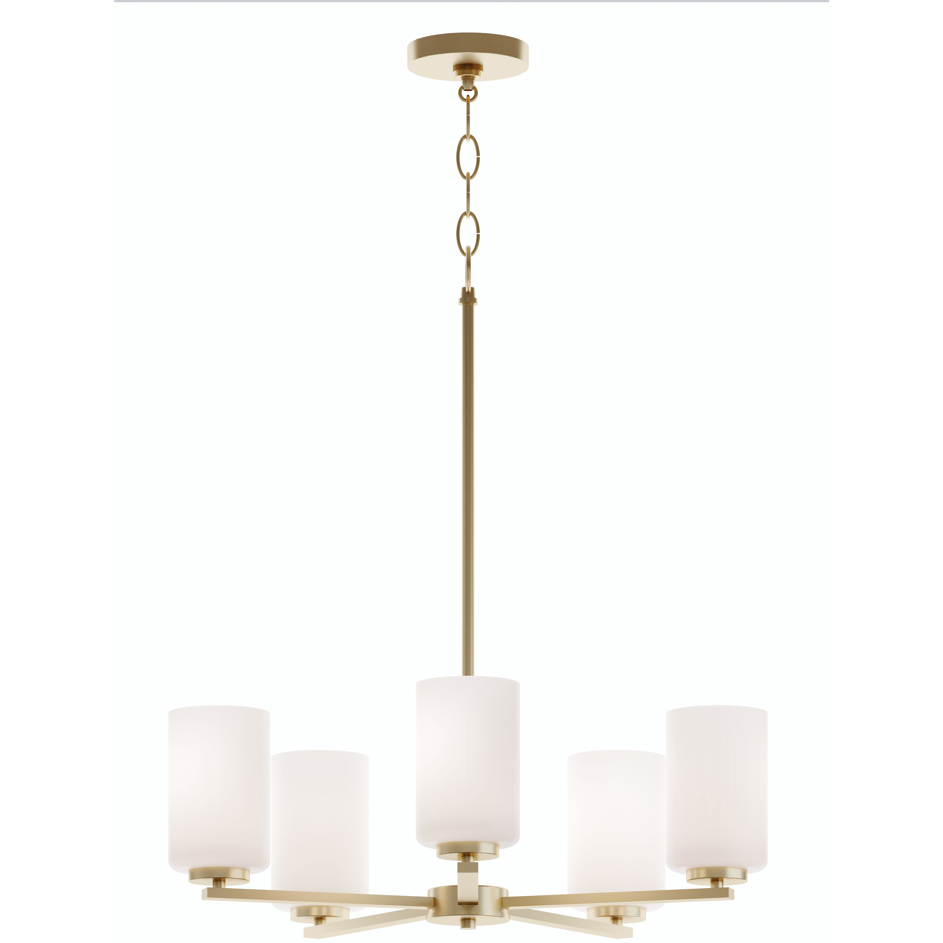 AFX LEOP24MBLB Leo LED 24 inch Light Antique Brass Chandelier Ceiling Light