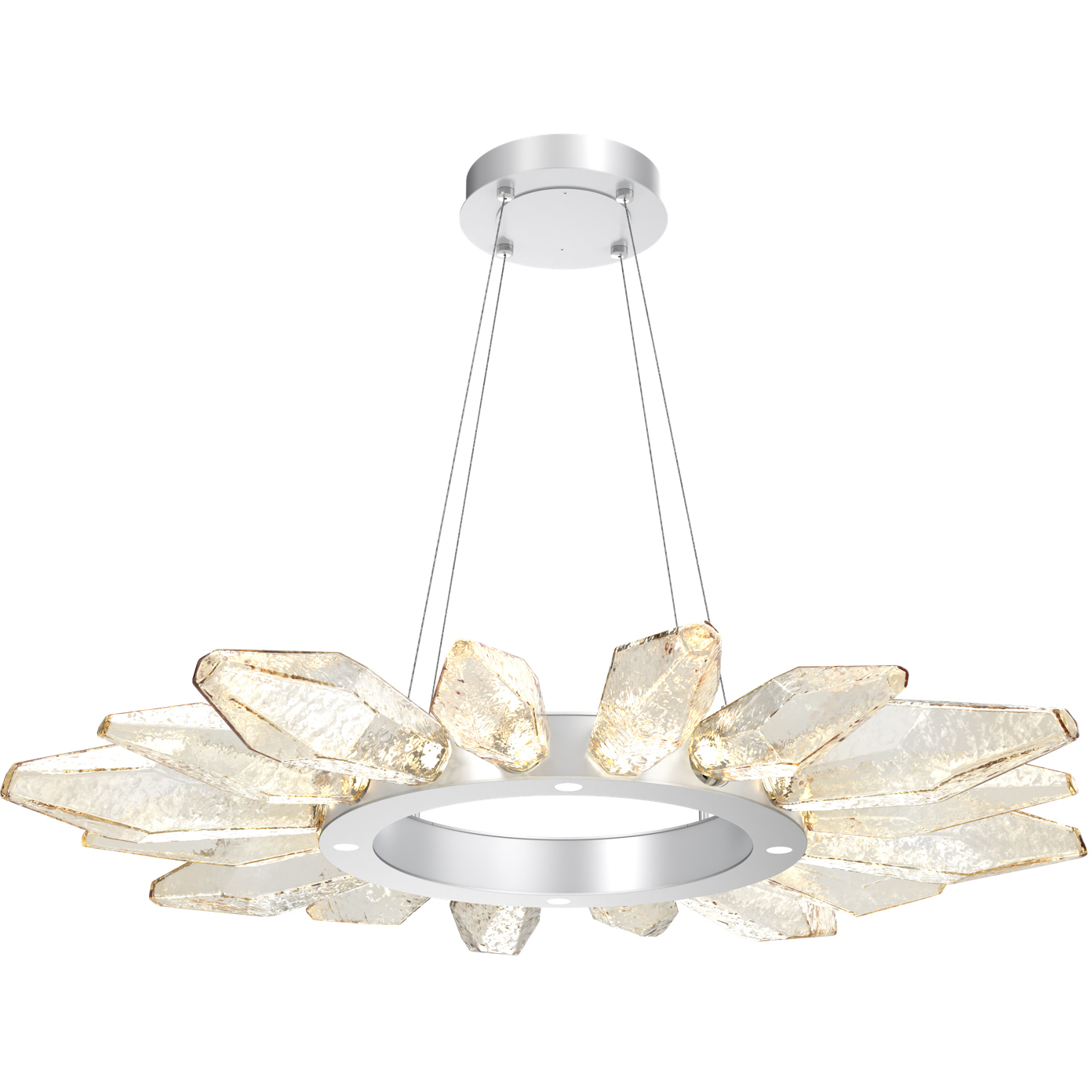 Rock Crystal LED 41.9 inch Classic Silver Chandelier Ceiling Light in ...