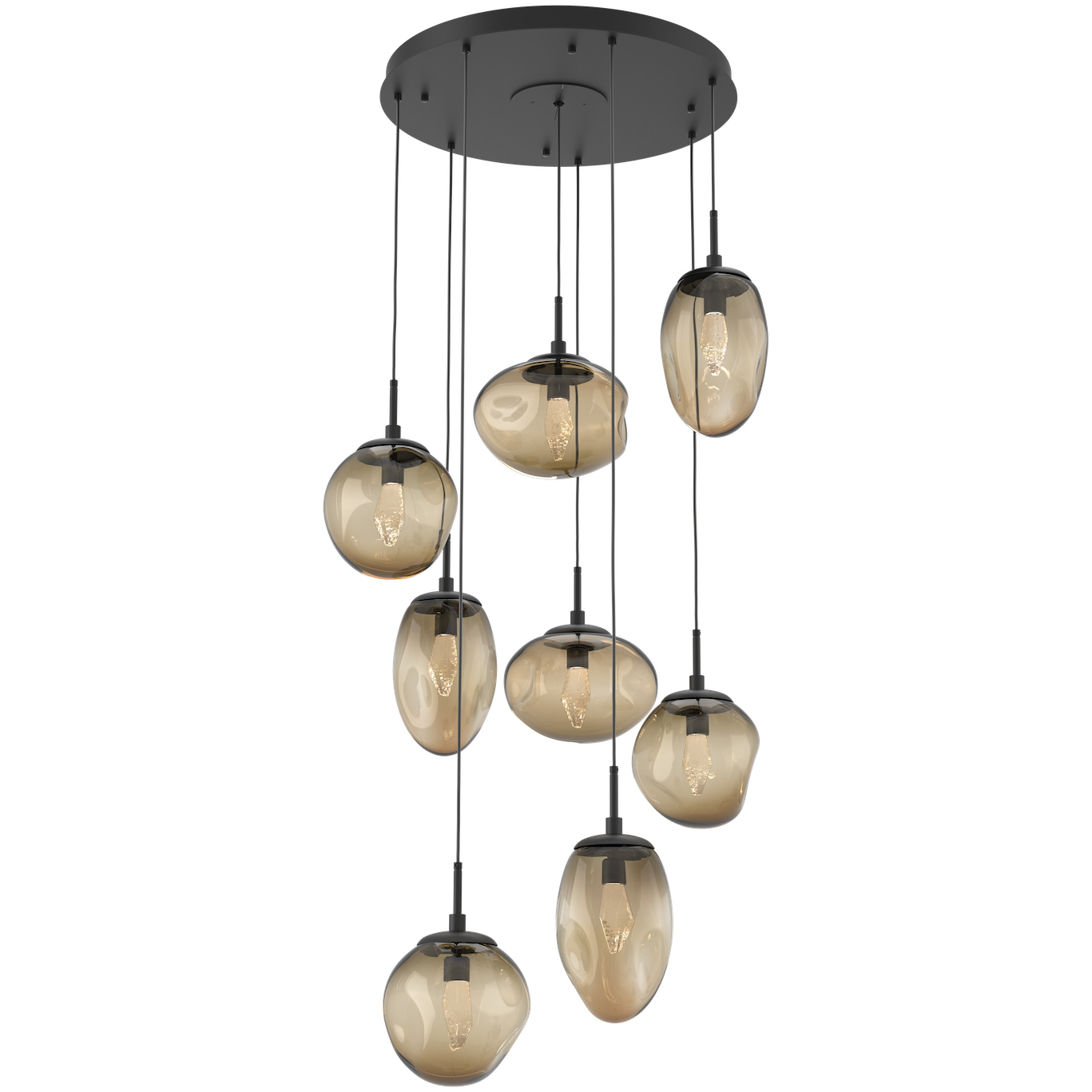 Cosmos LED LED 31.9 inch Matte Black Chandelier Ceiling Light in Clear ...