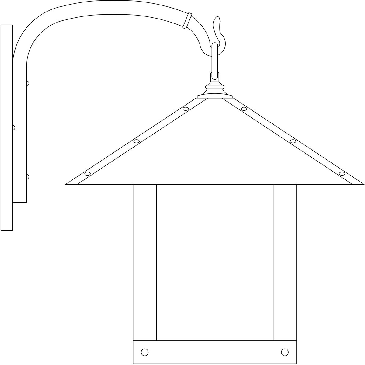 Arroyo Craftsman Timber Ridge 1 Light Outdoor Wall Mount in Satin Black ...