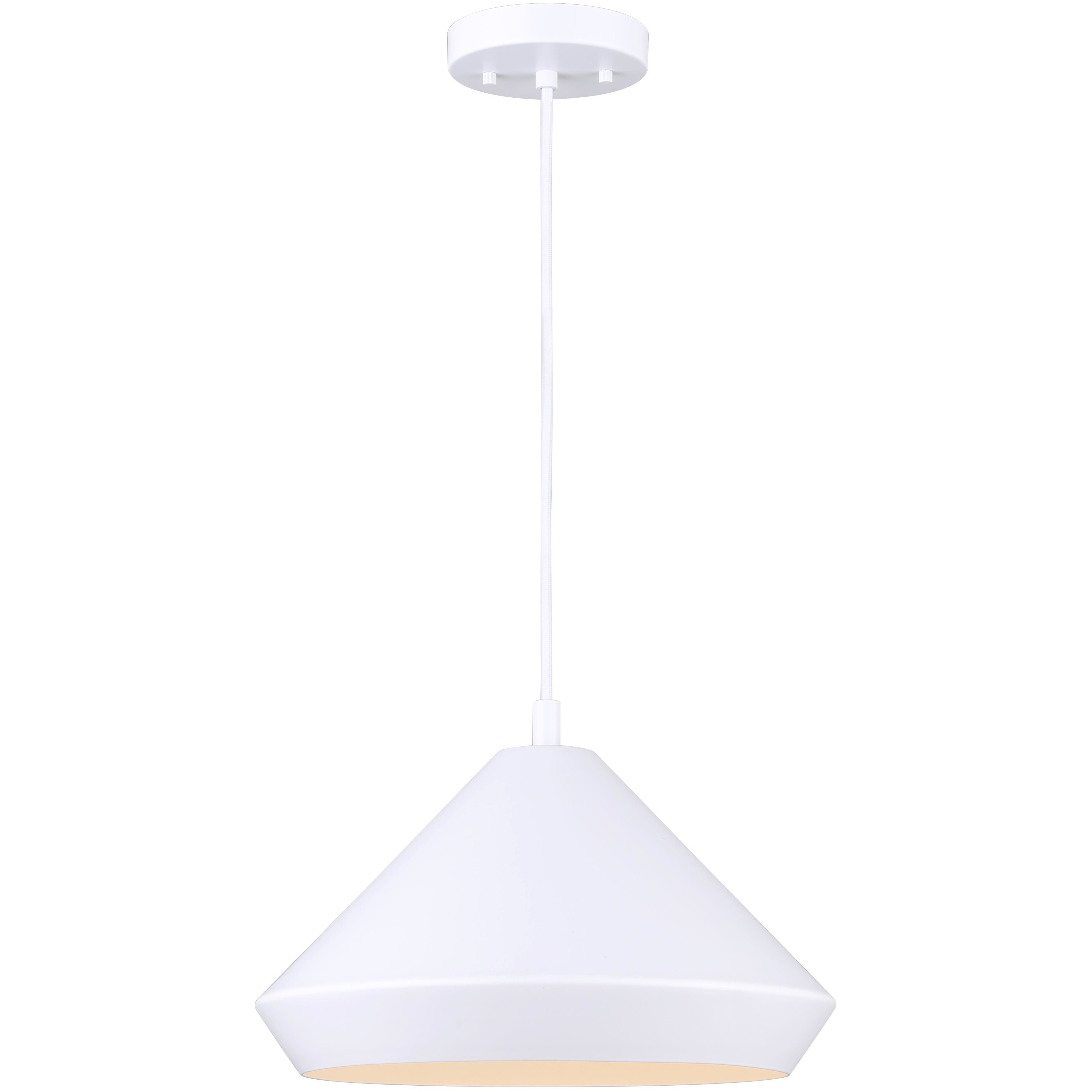 Byck 1 Light 12.75 inch Matte White Pendant Ceiling Light