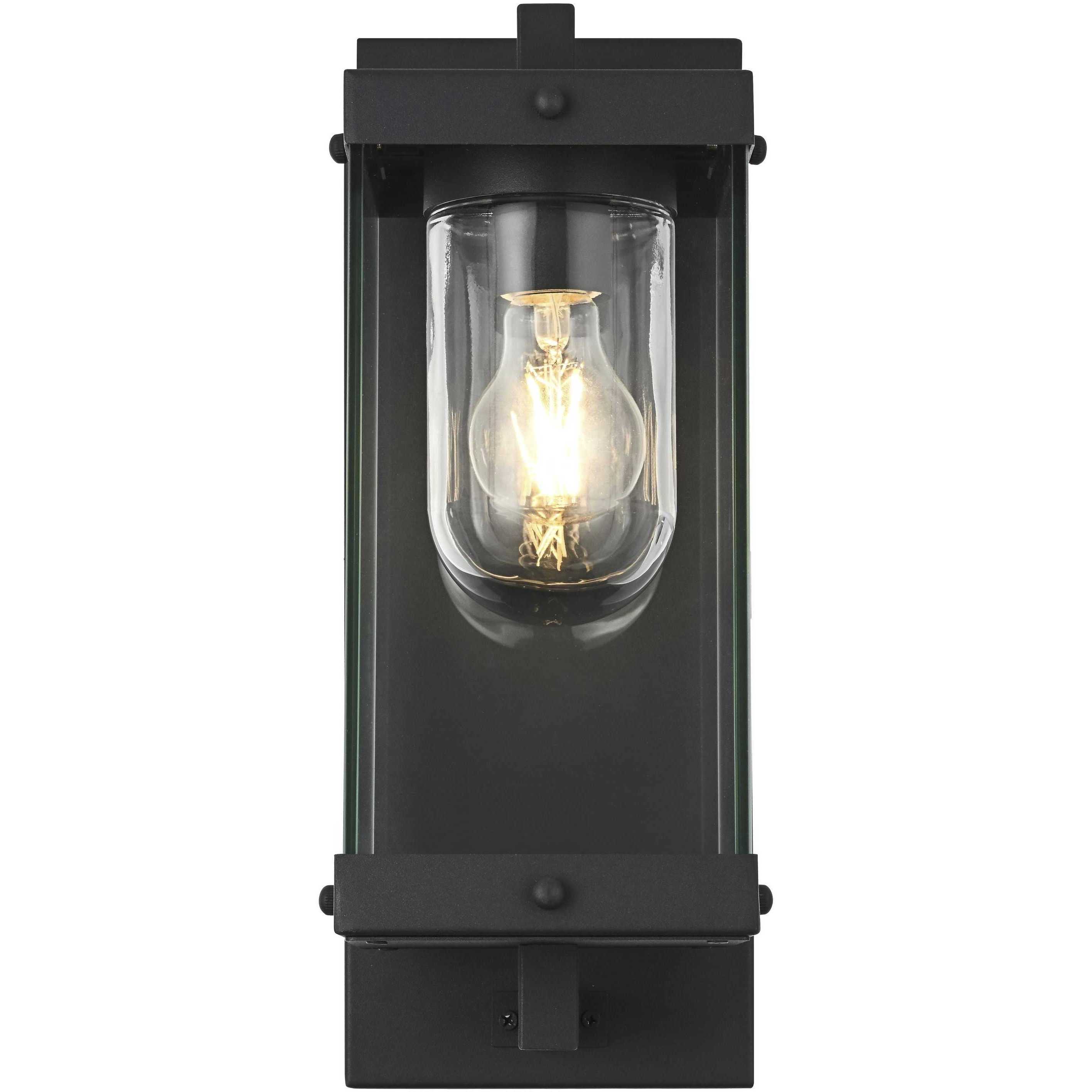 Elegant Lighting OD409W15BK Keaton 1 Light 15 inch Black Outdoor Wall ...