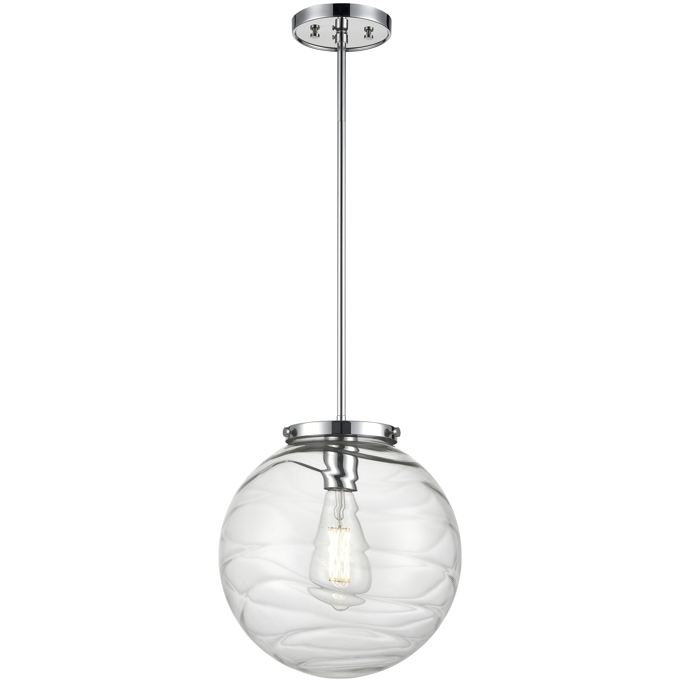 DVI DVP40420CH-RPG Tropea 1 Light Chrome Pendant Ceiling Light