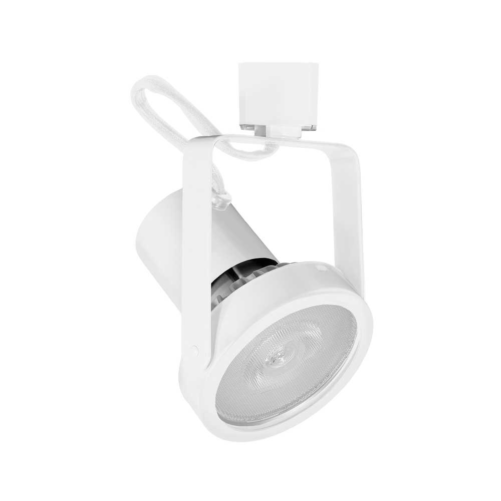 Jesco H2HV230WT H-Type 1 Light 120V White Track Head Ceiling Light, Gimbal