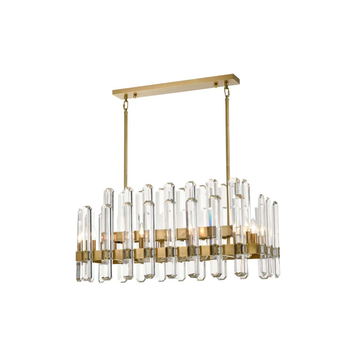 Zeev Lighting CD10334/10/AGB Clarion 10 Light 15 inch Aged Brass ...