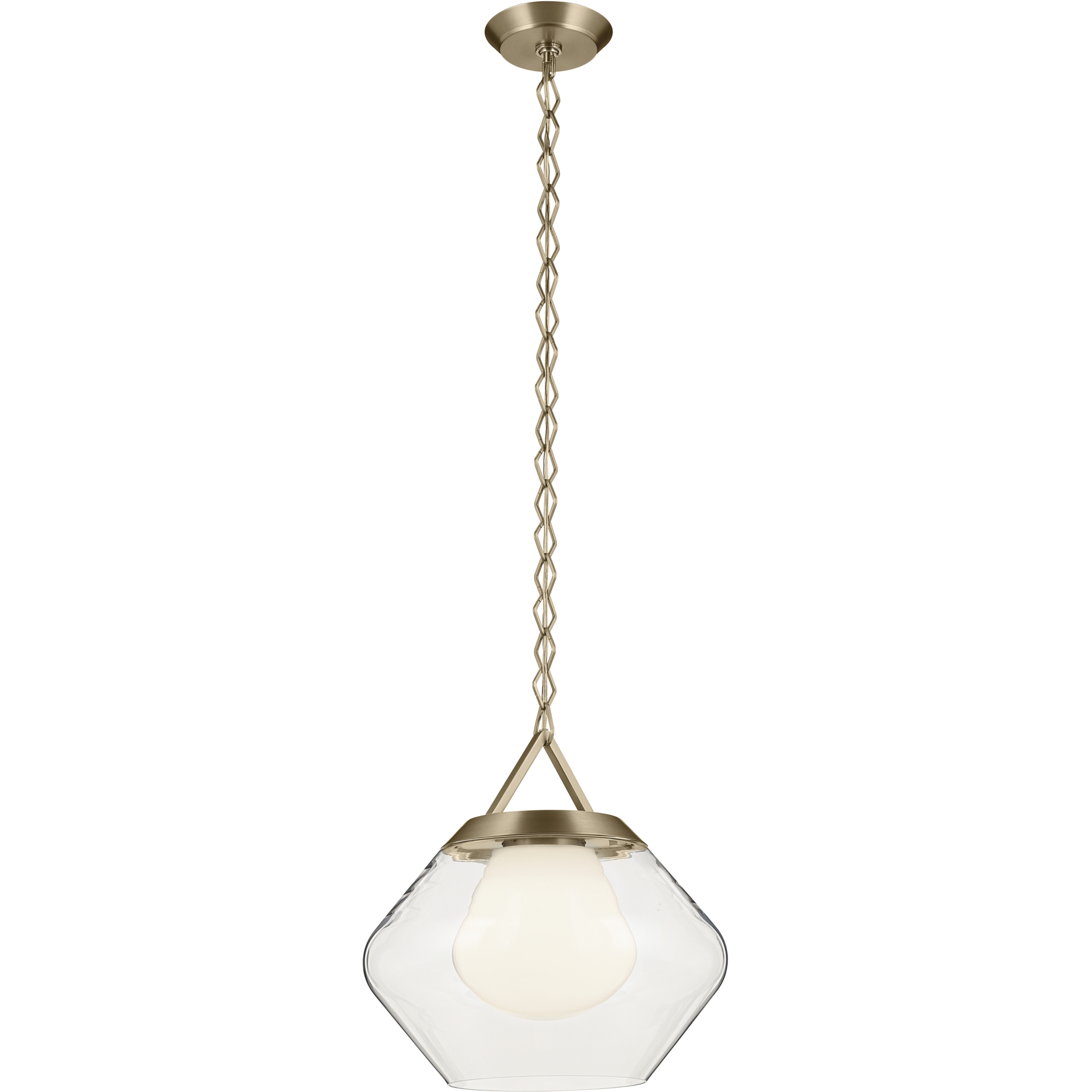 Kichler 52783CPZ Nella 1 Light Champagne Bronze Pendant Ceiling Light