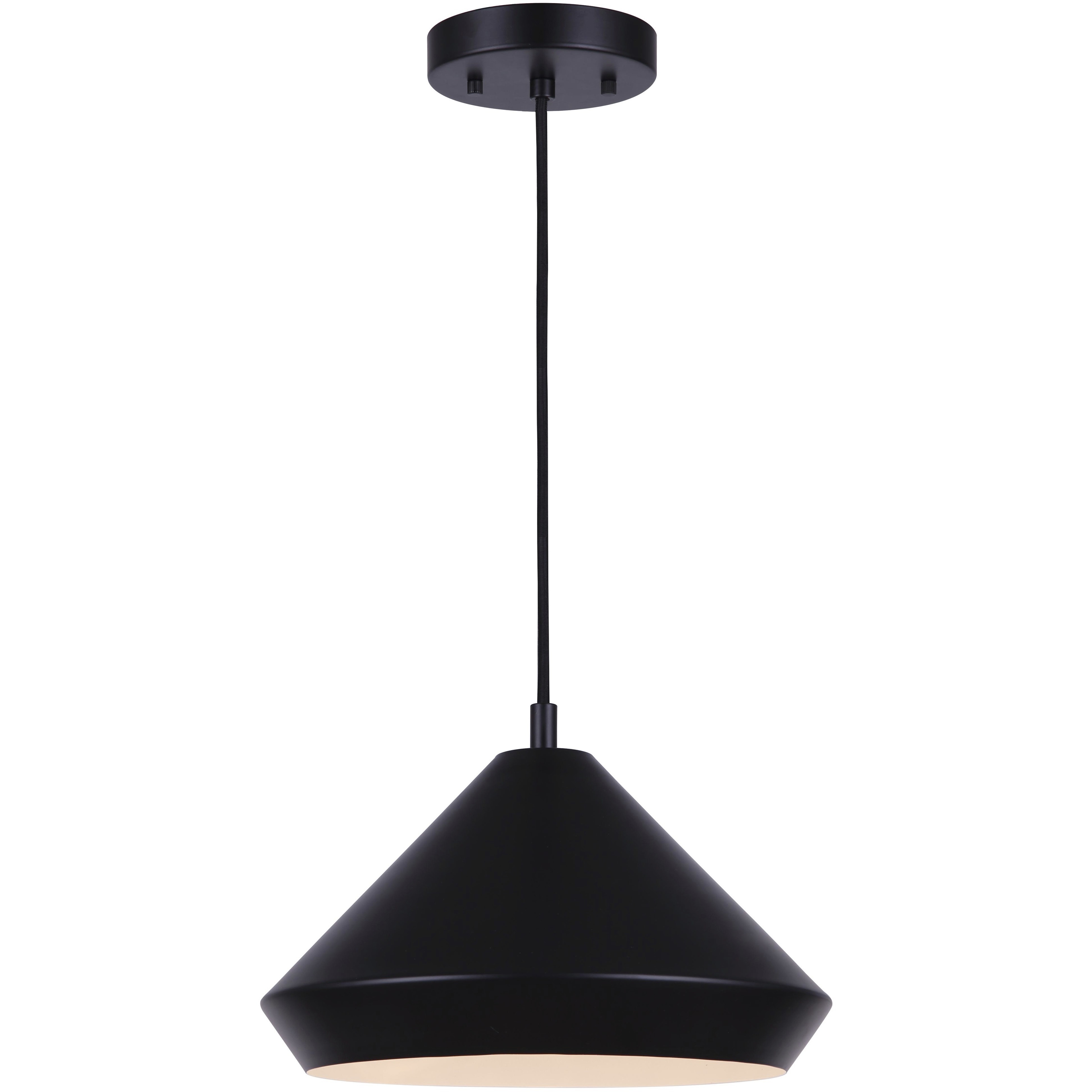 Canarm IPL1020A13BK Byck 13 inch Black Pendant Lighting Ceiling Light