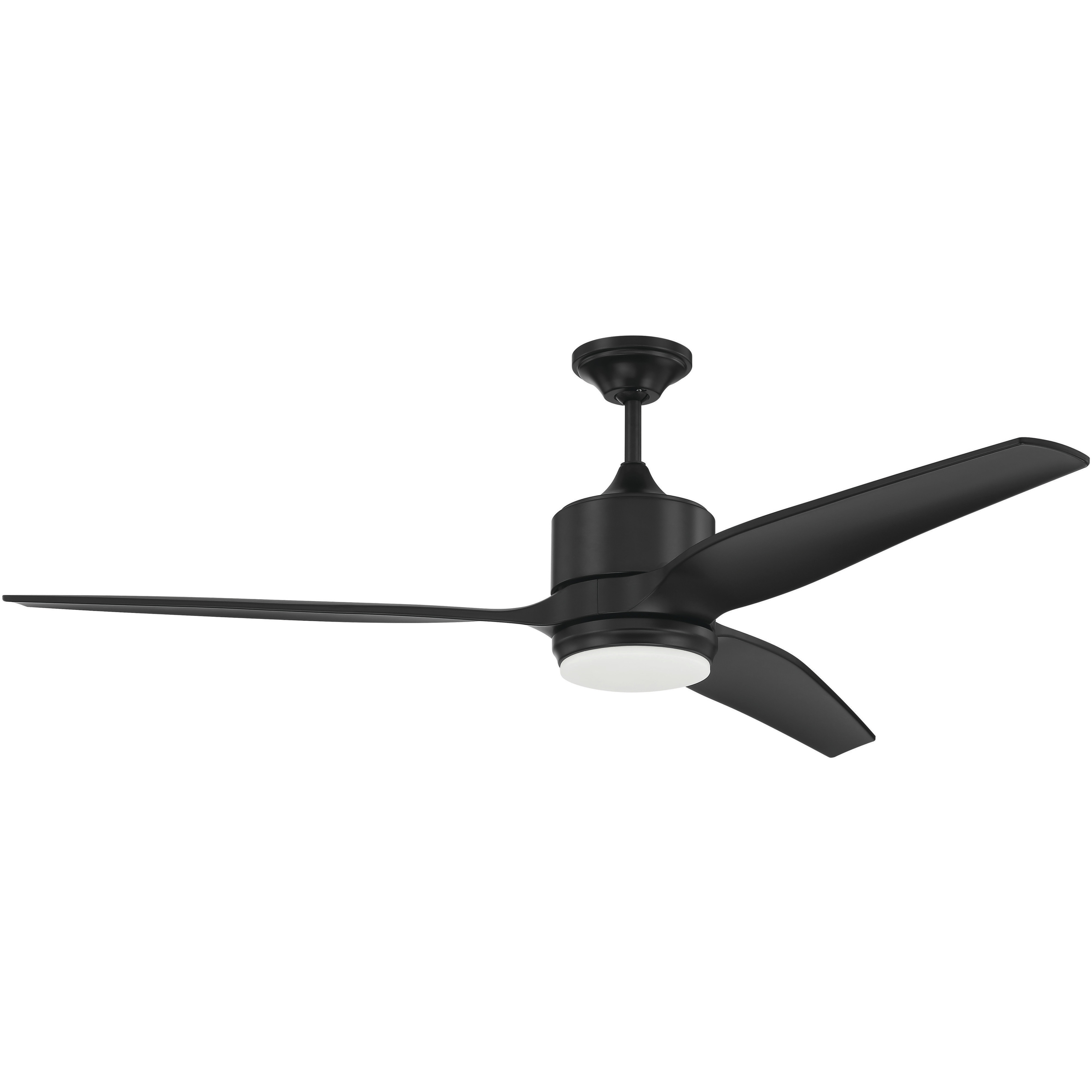 Craftmade MOB60FB3 Mobi 60 inch Flat Black Ceiling Fan, Blades Included