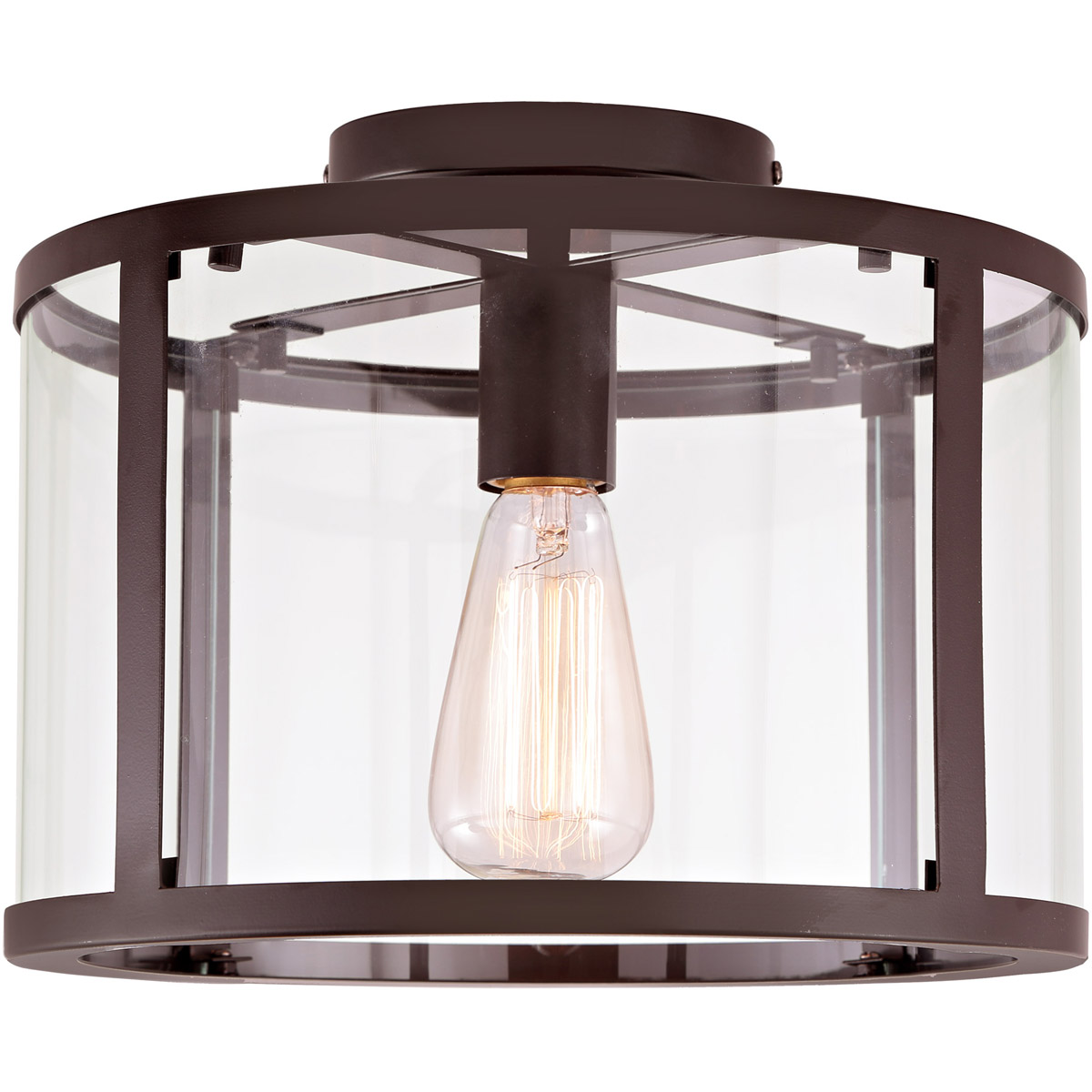 JVI Designs 3060-08 Bryant 1 Light 12 inch Oil Rubbed Bronze Semi-Flush ...