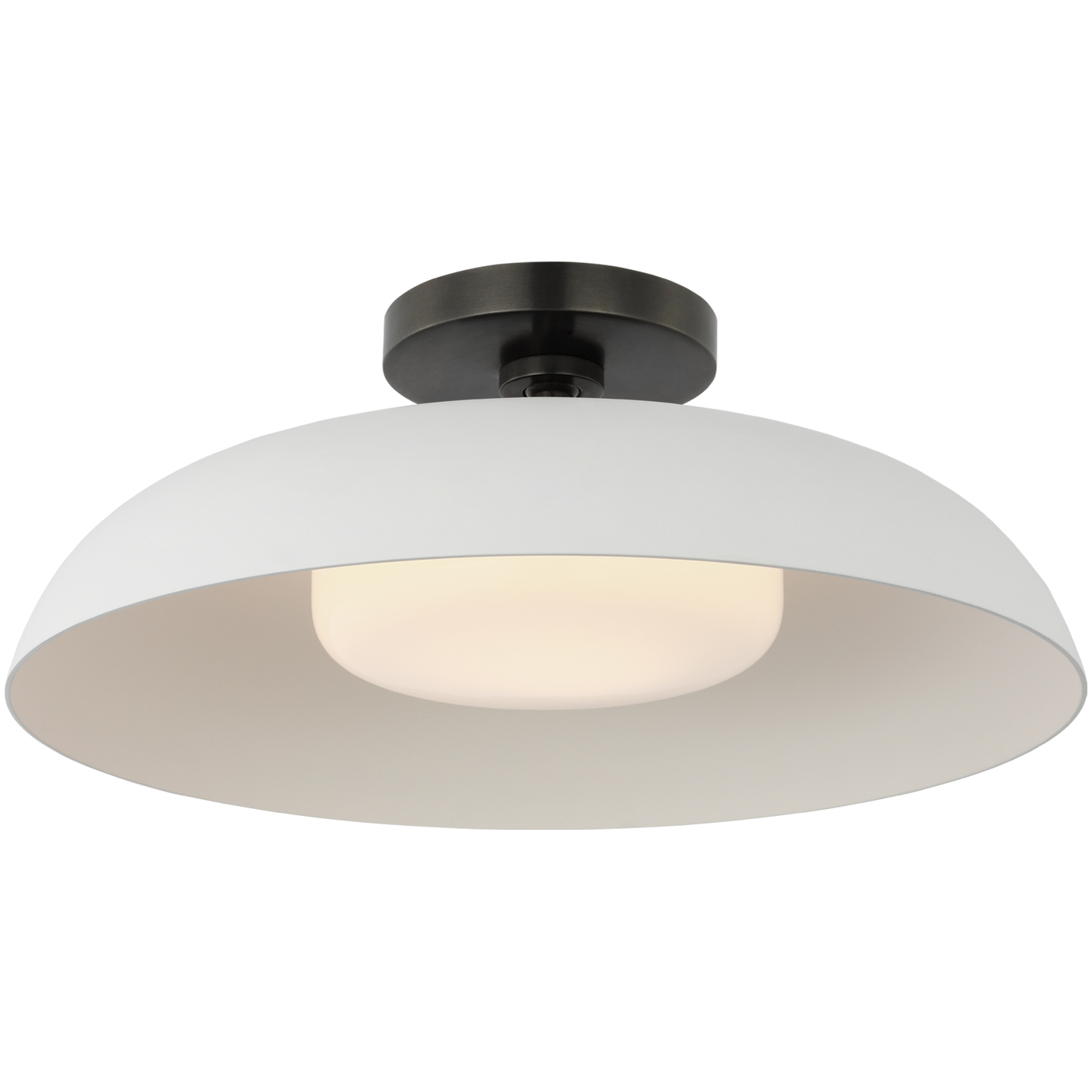 Amber Lewis Cyrus LED 15.5 inch Bronze and White Flush Mount Ceiling Light