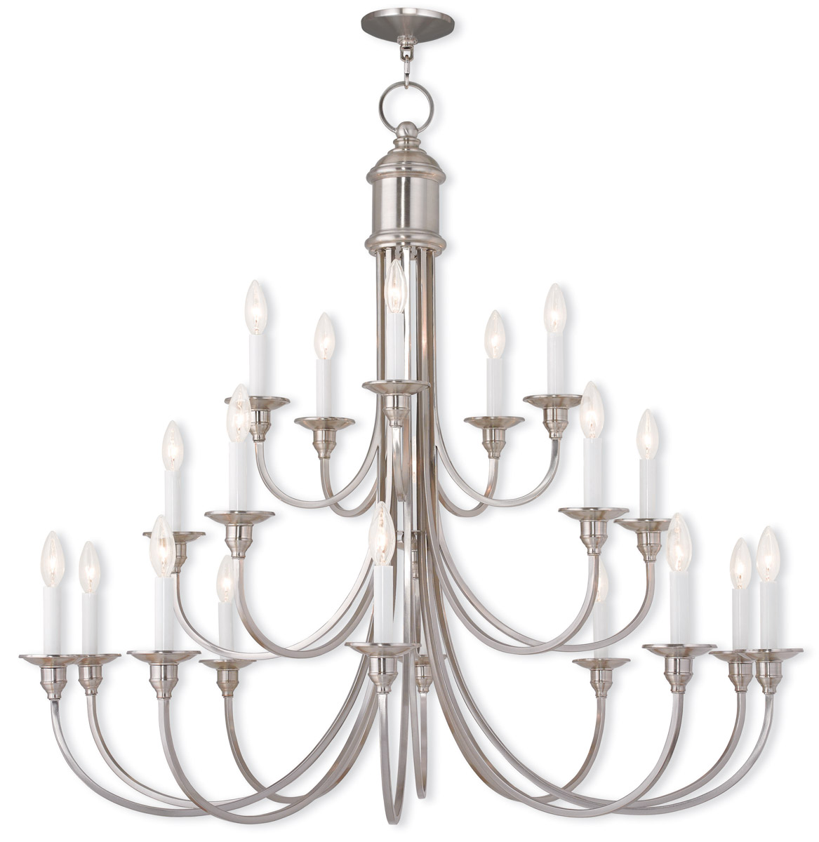 Livex Lighting 5140-91 Cranford 20 Light 42 inch Brushed Nickel Foyer ...