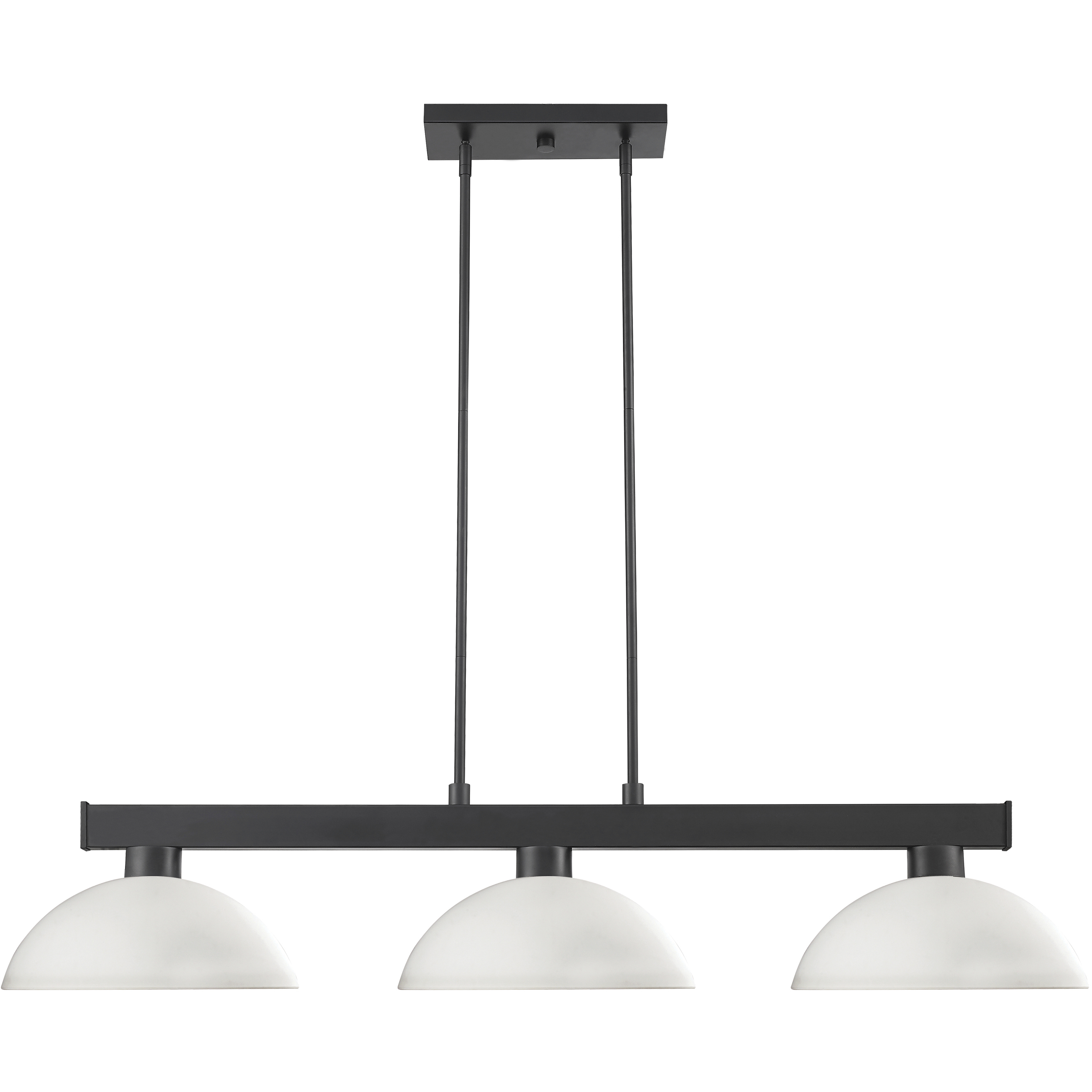 Z-Lite 152MB-DMO14 Cobalt 3 Light 46 inch Matte Black Billiard Ceiling Light in Matte Opal Glass