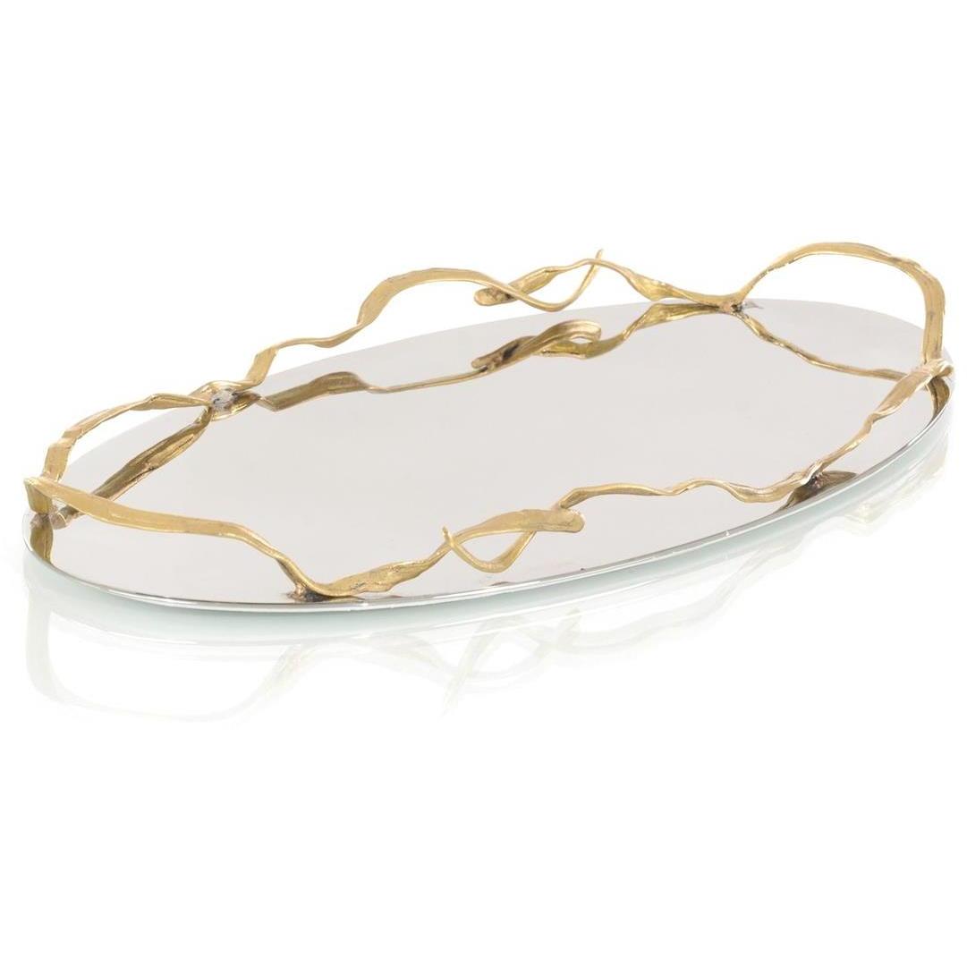 John-Richard JRA-11904 Ribbon Brass Tray