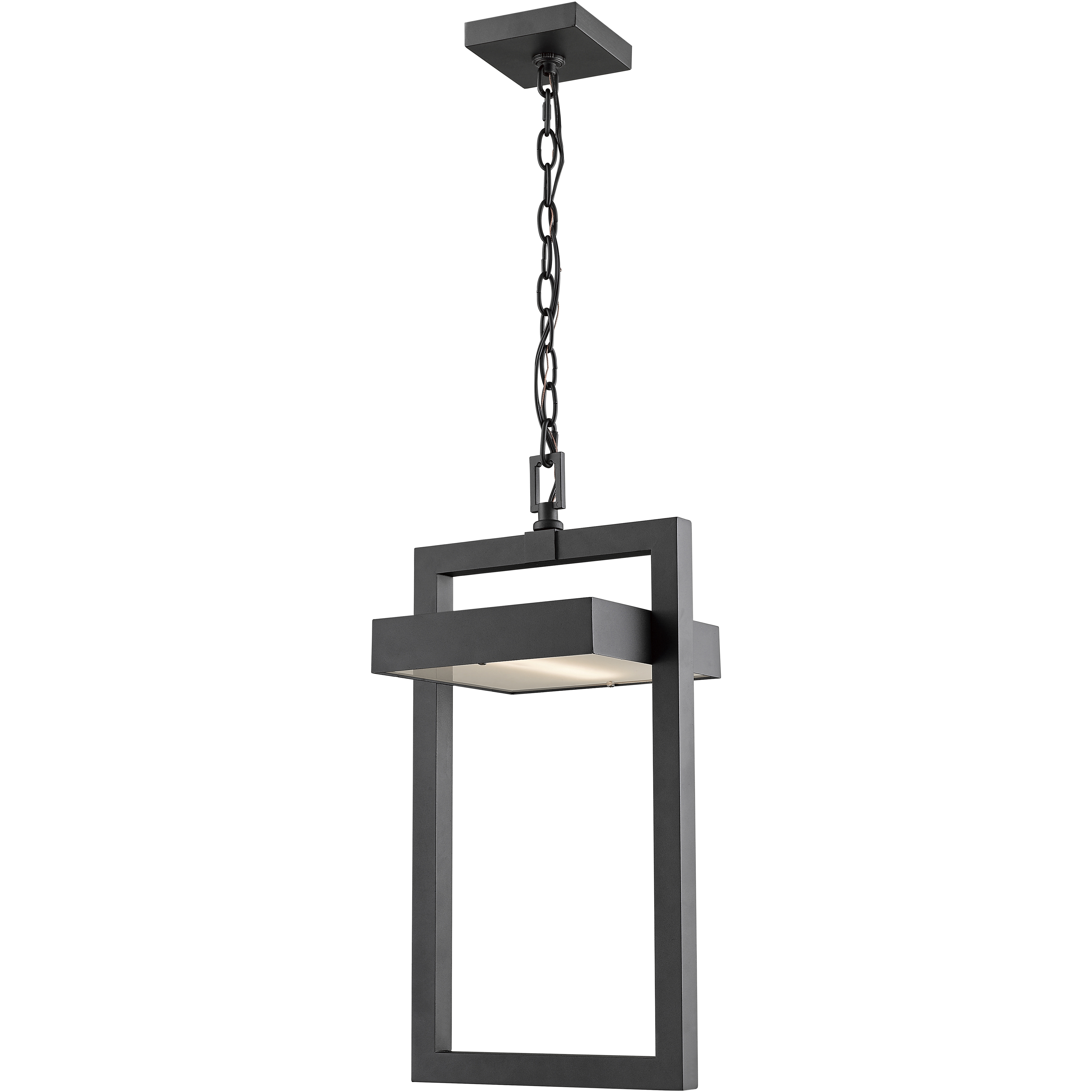 Z-Lite 566CHB-BK-LED Luttrel LED 10.5 inch Black Outdoor Chain Mount ...