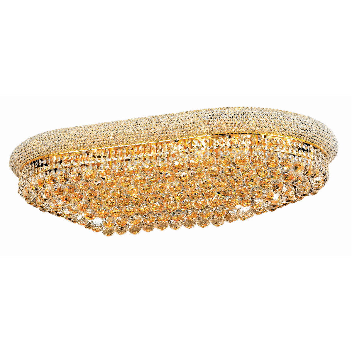 Elegant Lighting V1800F40SG/RC Primo 24 Light 24 inch Gold Flush Mount ...