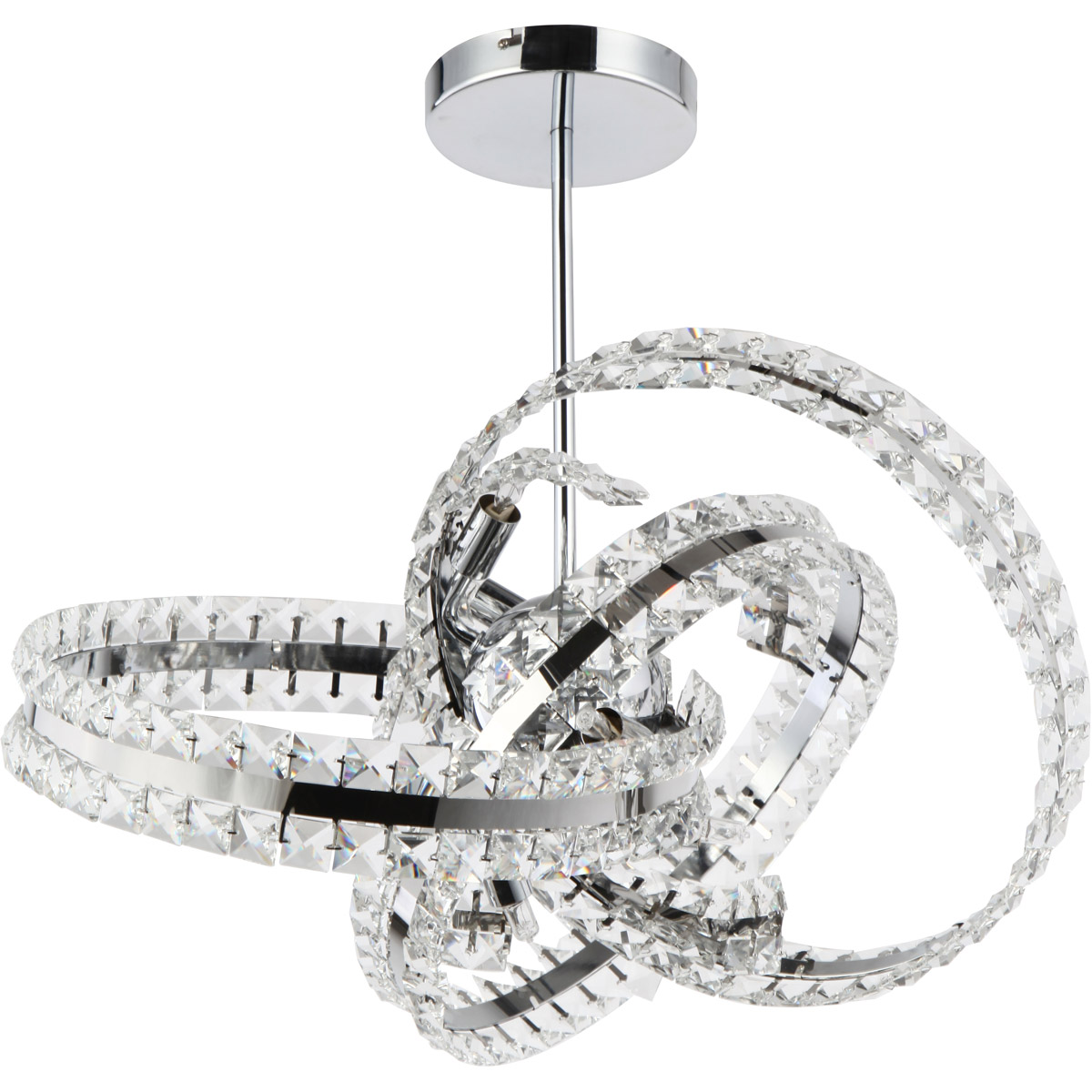 Zeev Lighting P30092/6/CH Knot 6 Light 20 inch Chrome and Crystal ...
