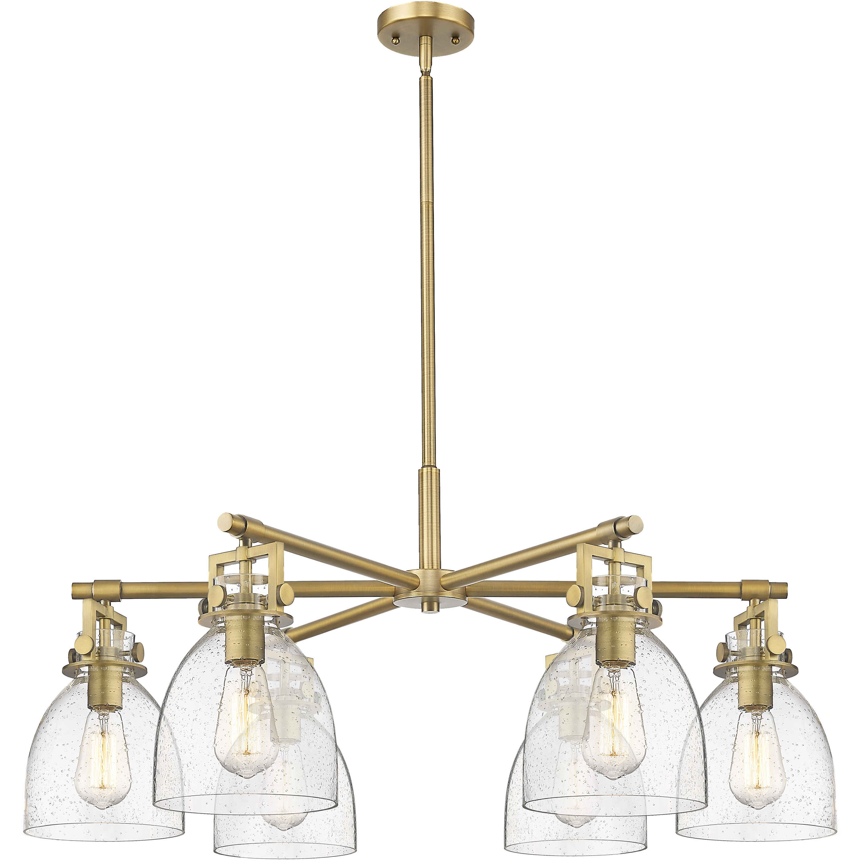 Innovations Lighting 411-6CR-BB-G412-7SDY Newton Bell 6 Light 26 inch ...