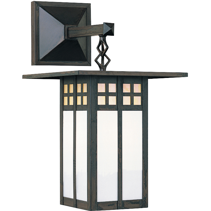 Glasgow 1 Light 16.12 inch Rustic Brown Outdoor Wall Mount in Off White