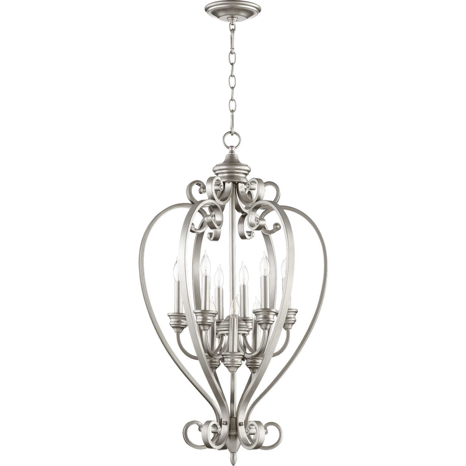 Quorum 6854-9-64 Bryant 9 Light 20 inch Classic Nickel Foyer Light ...
