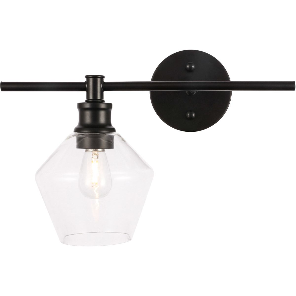 Living District LD2304BK Gene 1 Light 14.7 inch Black Wall sconce Wall ...
