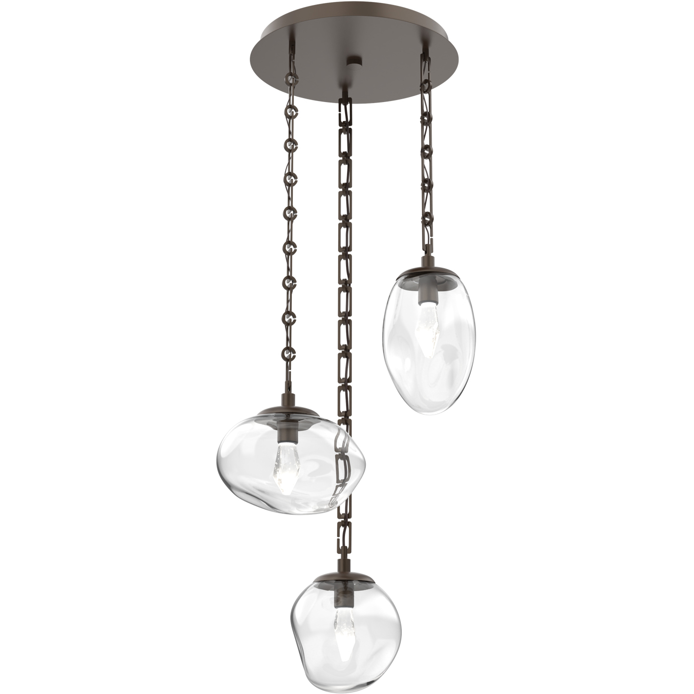 Hammerton Studio CNB0069-03-FB-GC-CH3-L1 Cosmos LED 22.2 inch Flat ...