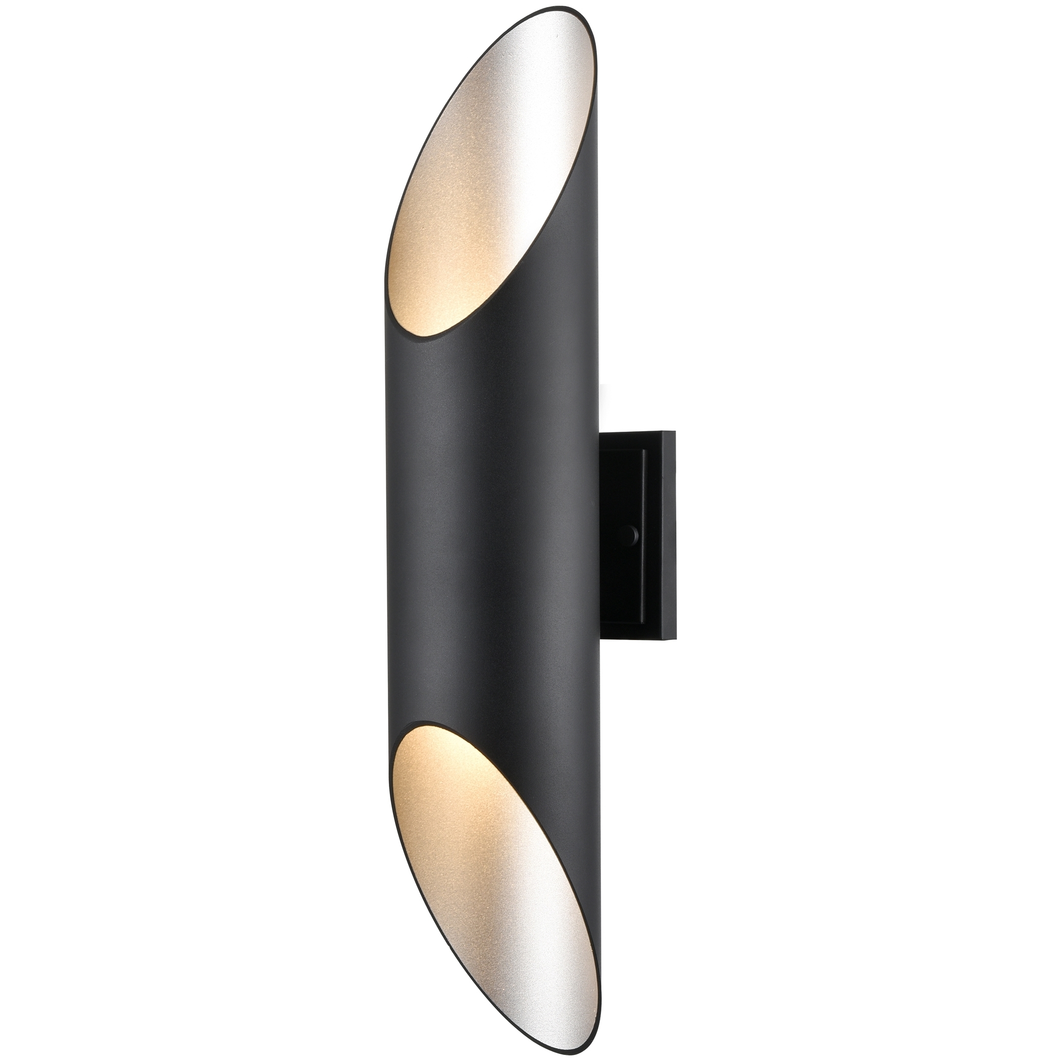 Brecon 2 Light 24 inch Stainless Steel and Black Outdoor Sconce