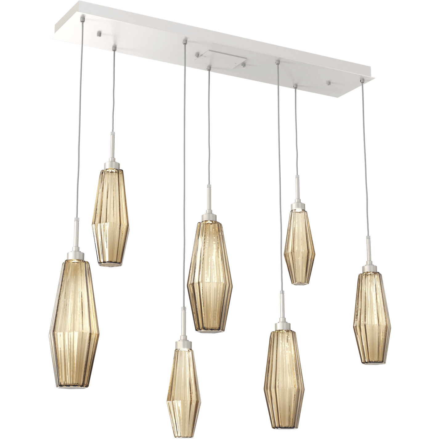 Aalto LED 45.3 inch Beige Silver Linear Pendant Ceiling Light in Optic ...