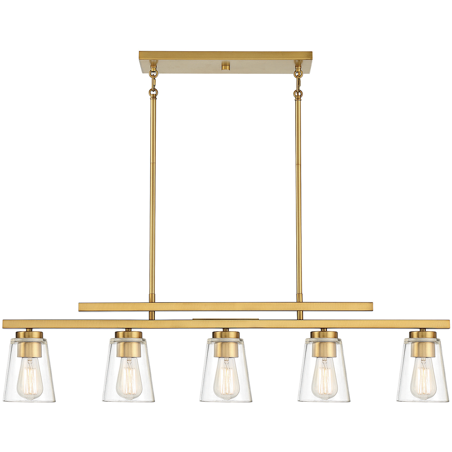 Savoy House 1-1023-5-322 Calhoun 5 Light 40 inch Warm Brass Linear ...