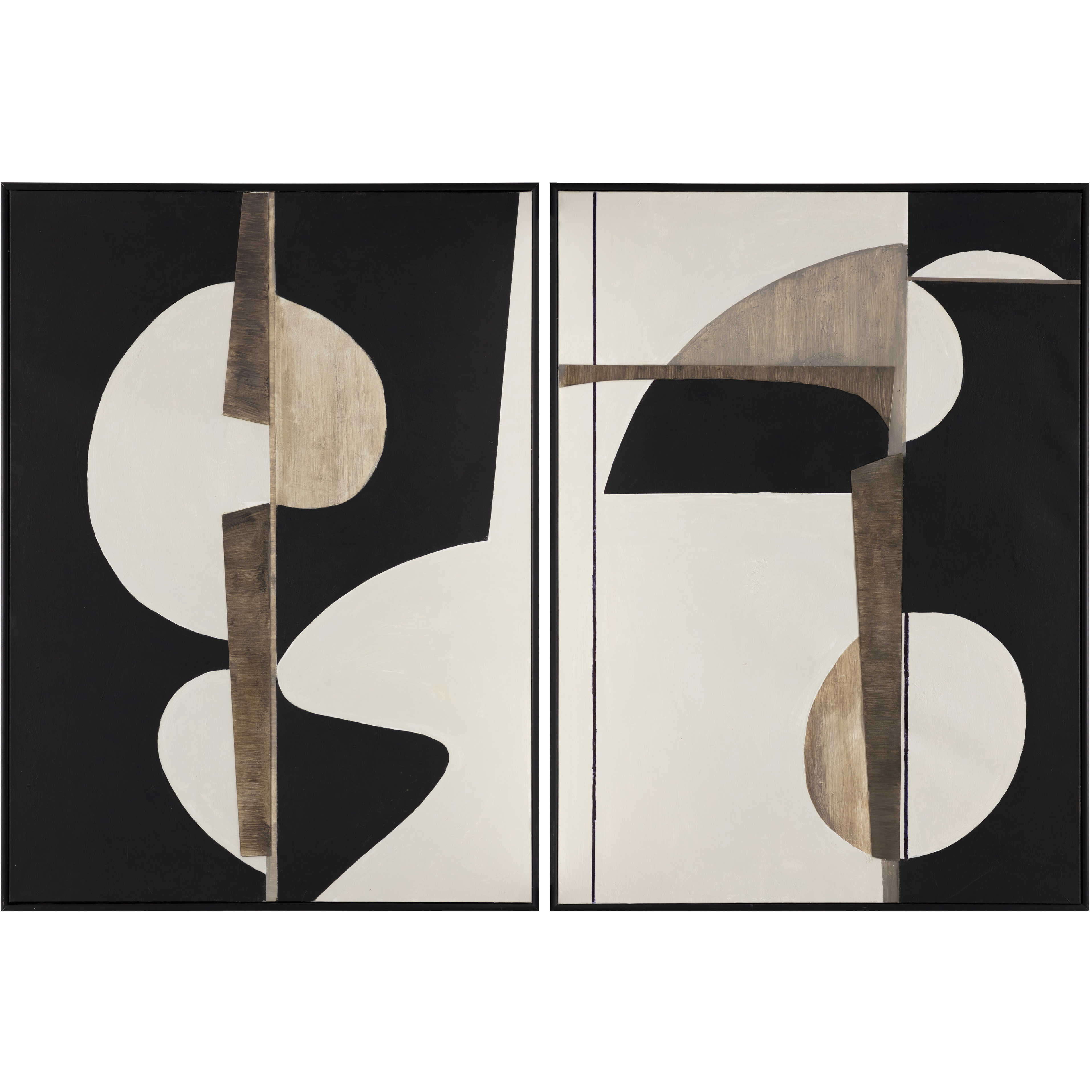 SUNPAN A0401 Good Neighbours 54 X 40 inch Hand Painted Art, Set Of 2