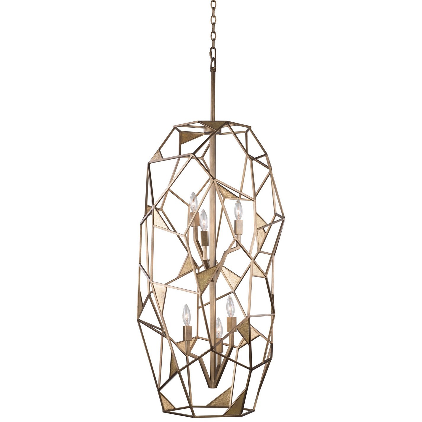 Kalco 504751PAB Esmeralda 6 Light 20 inch Pearlized Antique Brass Foyer ...