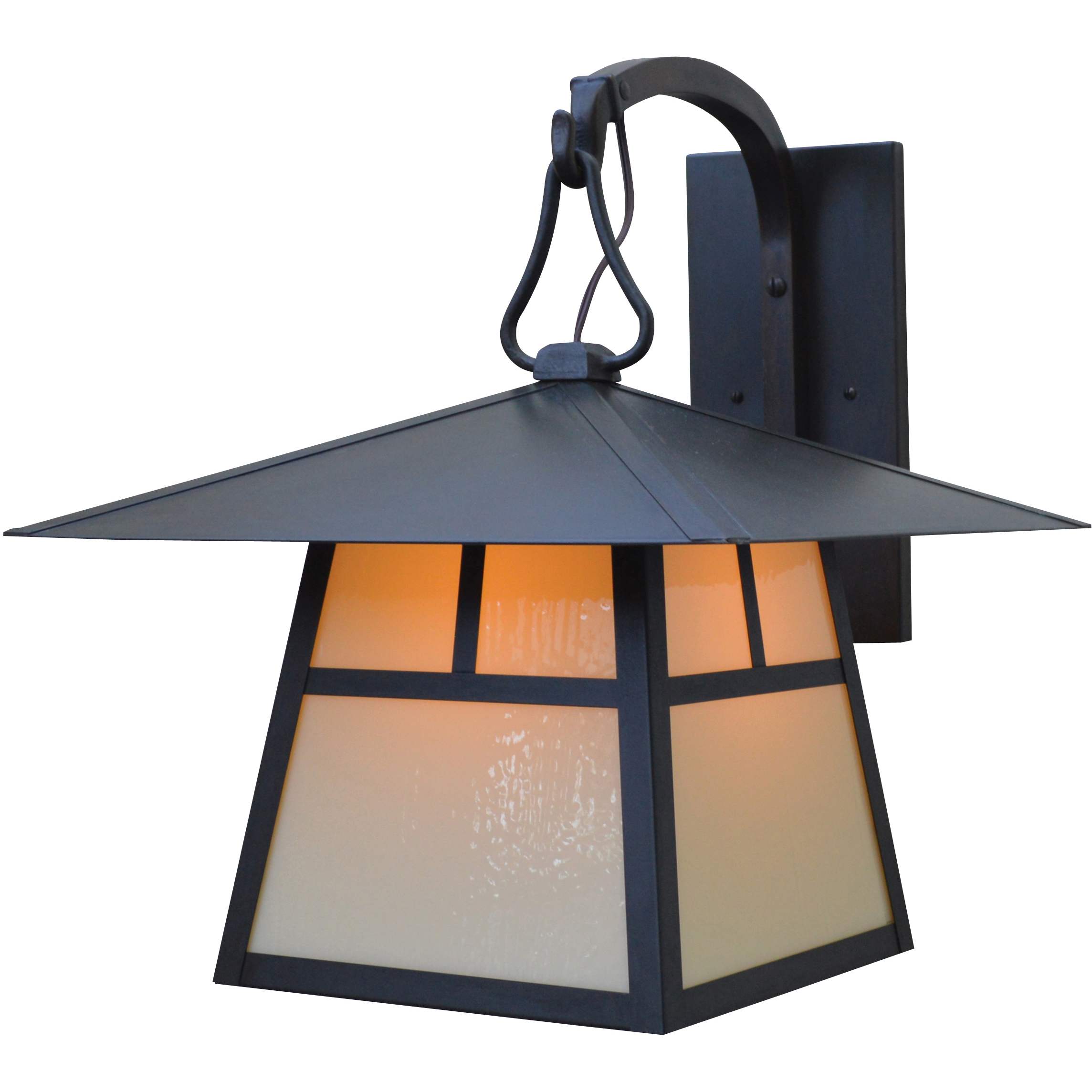 Carmel 1 Light 19.12 inch Mission Brown Outdoor Wall Mount in Gold ...