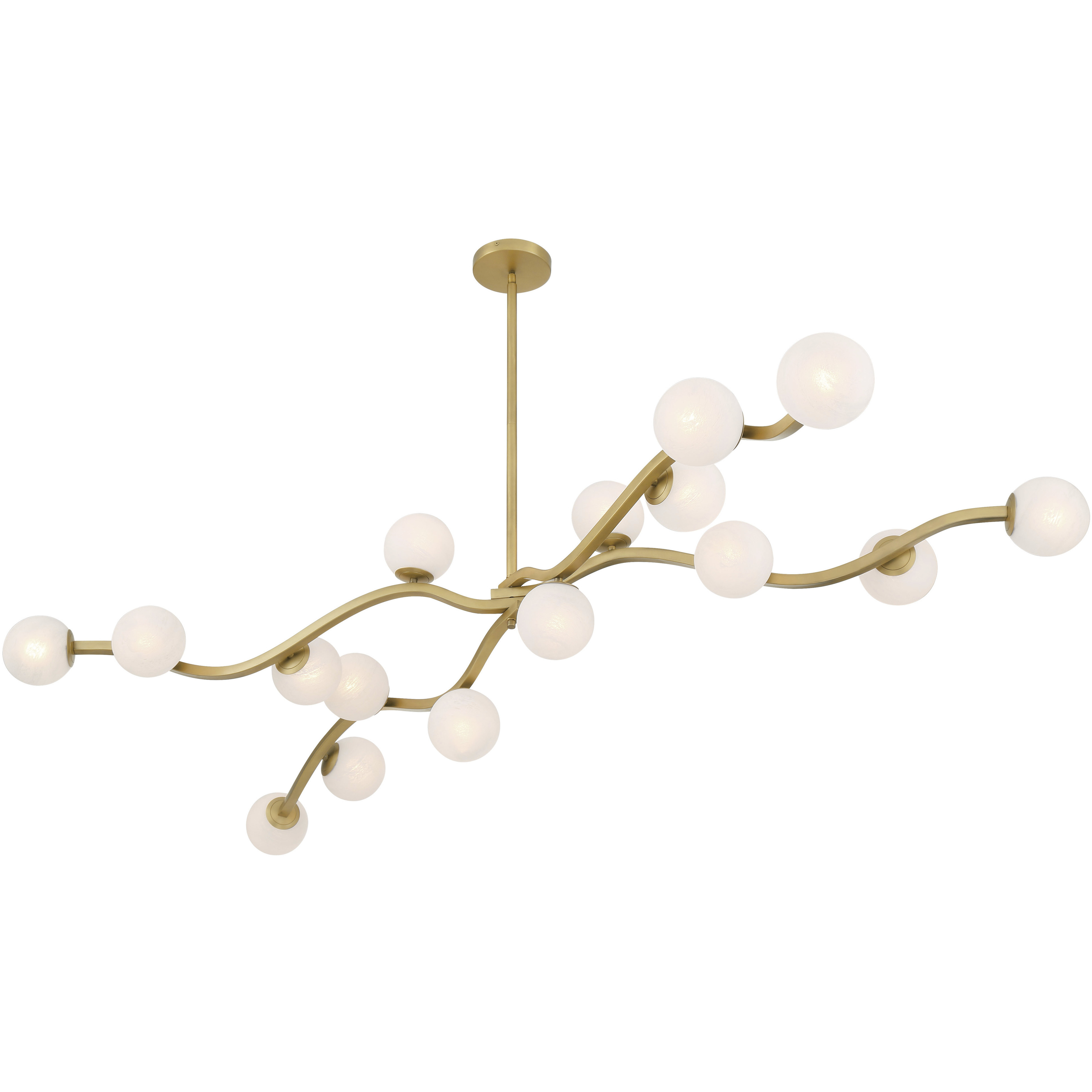Minka-Lavery 3749-732 Curven 16 Light 25.75 inch Legacy Brass Chandelier Ceiling Light