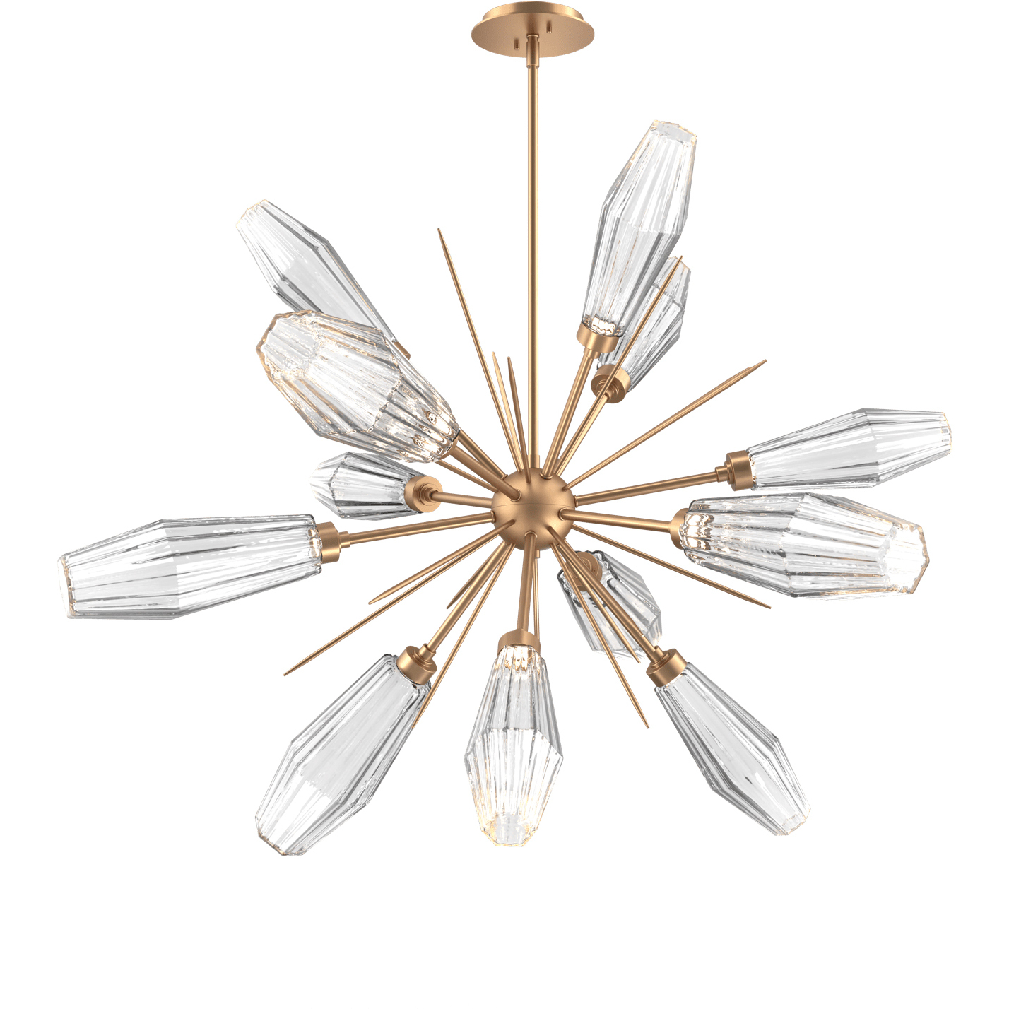 Aalto LED 37.7 inch Novel Brass Chandelier Ceiling Light in 3000K LED ...