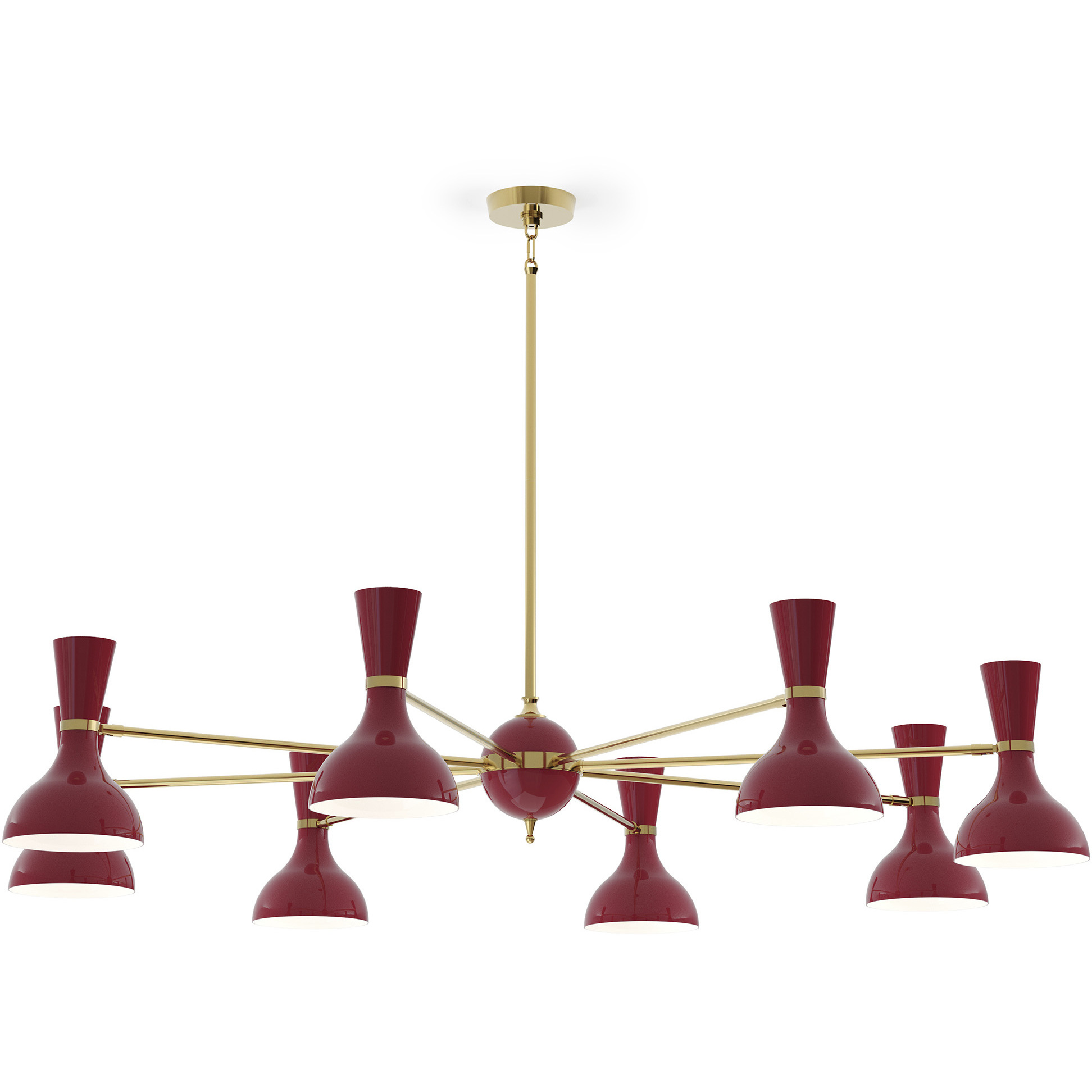 Robert Abbey OX08OX Clare 8 Light 57 inch Modern Brass Chandelier ...