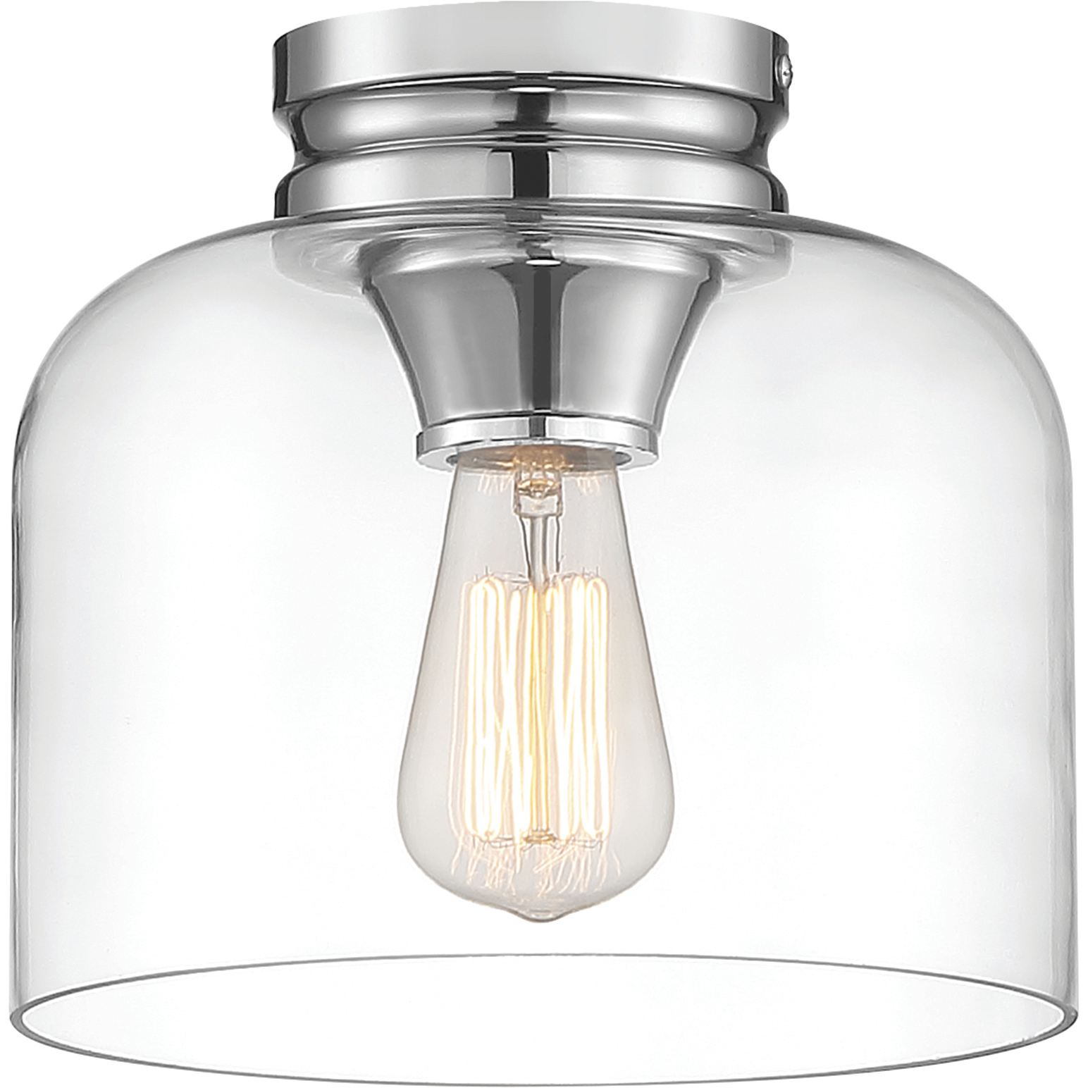 Designers Fountain 1261-CH Ezra 1 Light 9 inch Chrome Flushmount ...