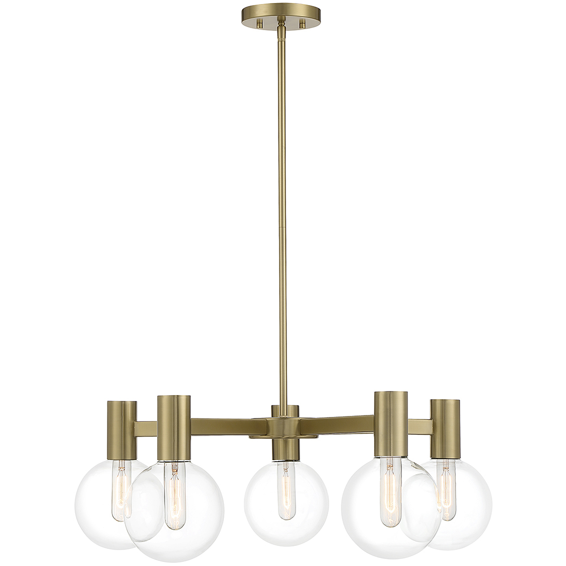 Savoy House 1-3073-5-322 Wright 5 Light 28 inch Warm Brass Chandelier ...