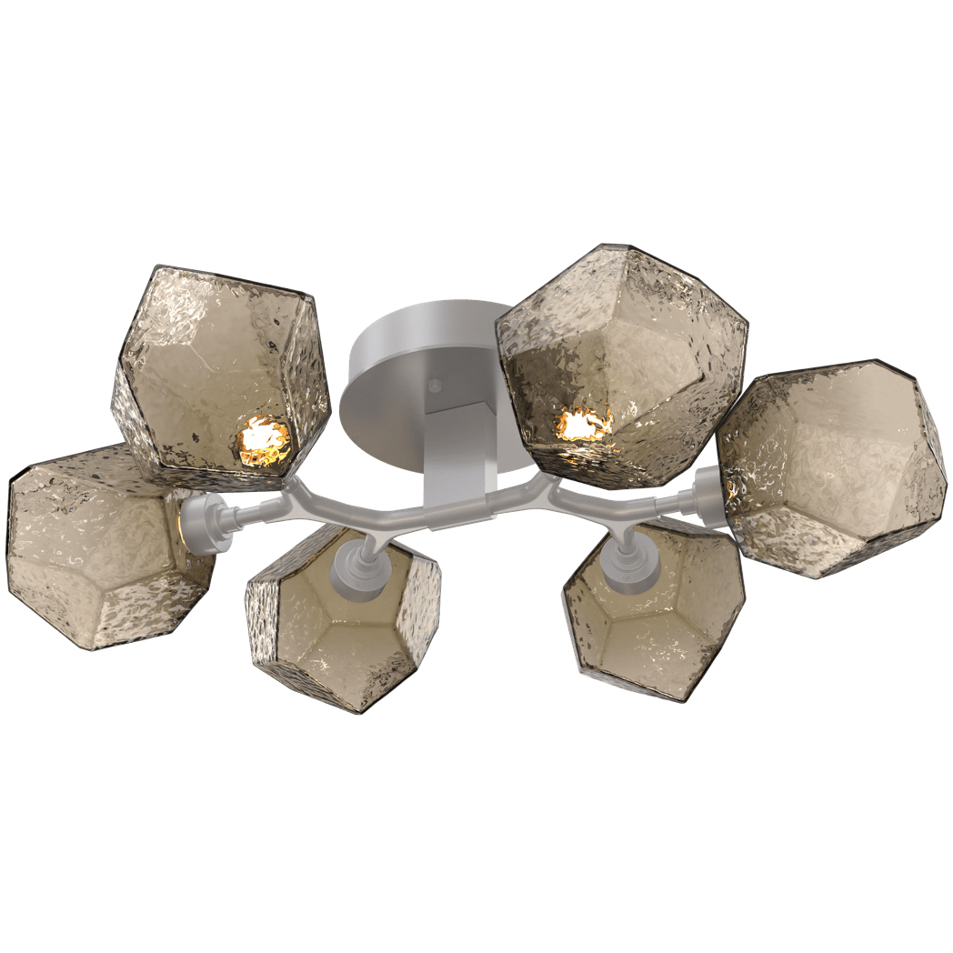 Gem LED 28.1 inch Classic Silver Flush Mount Ceiling Light in Bronze ...