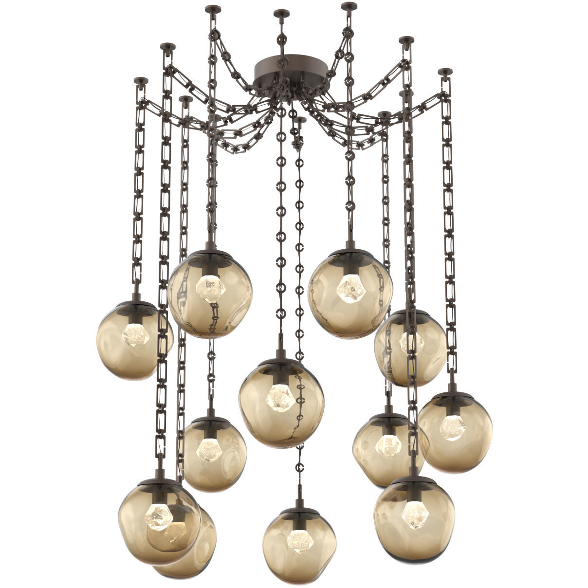 Hammerton Studio SNB0066-12-FB-ZB-CH3-L3 Aster LED 18.7 inch Flat ...