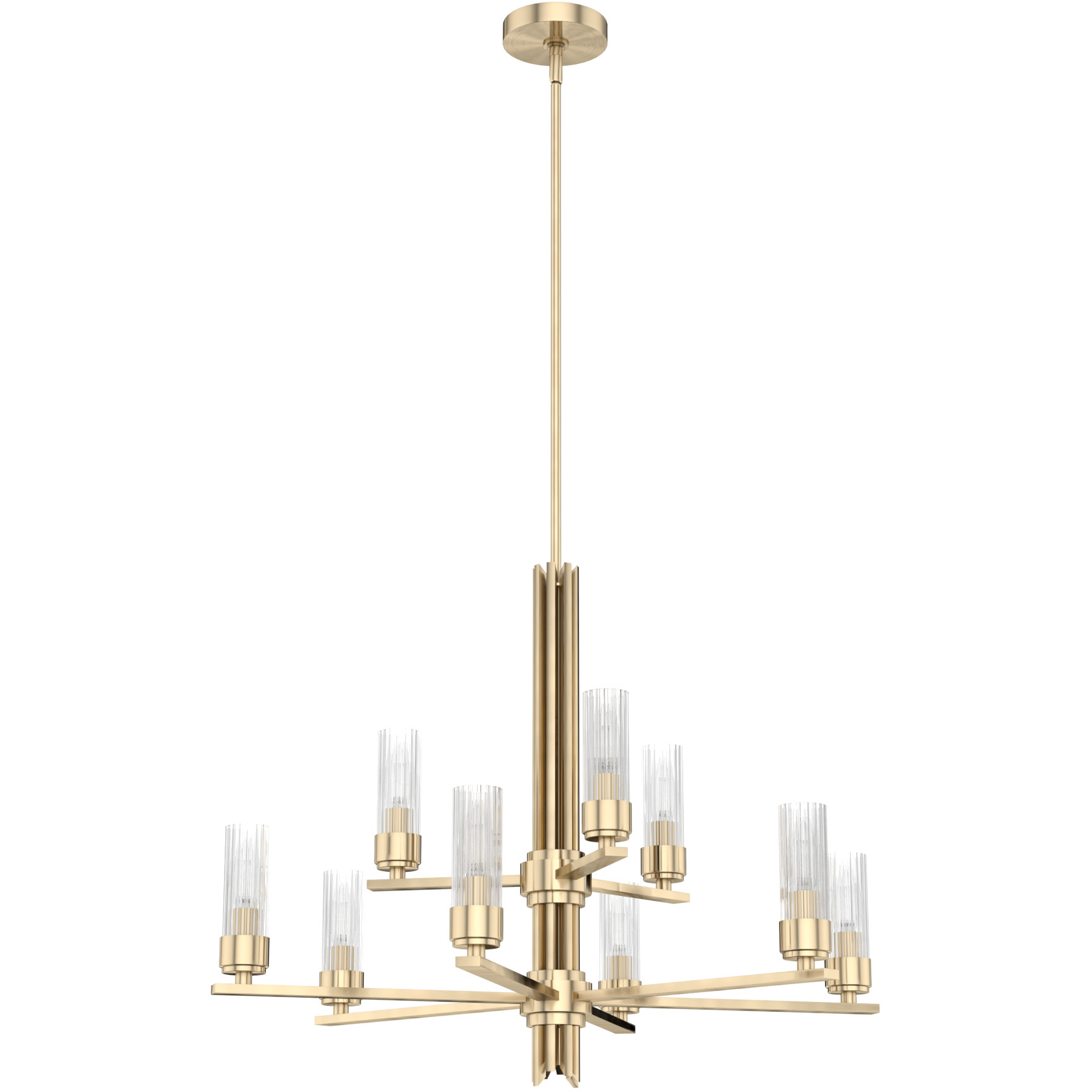 Hunter Fan 19787 Gatz 9 Light 30 inch Alturas Gold 2-Tier Chandelier ...