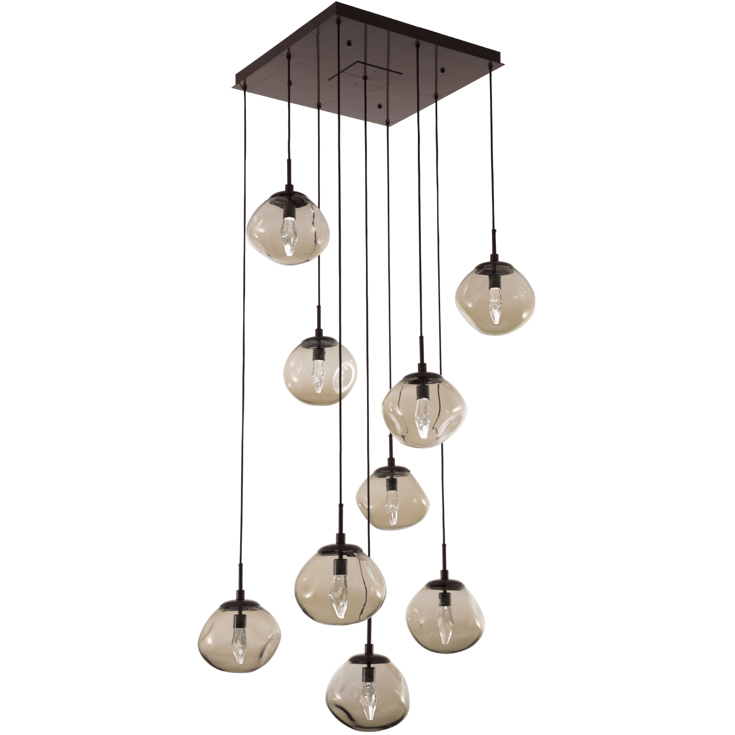 Nova LED LED Novel Brass Multi-Pendant Ceiling Light in 2700K LED, Geo ...