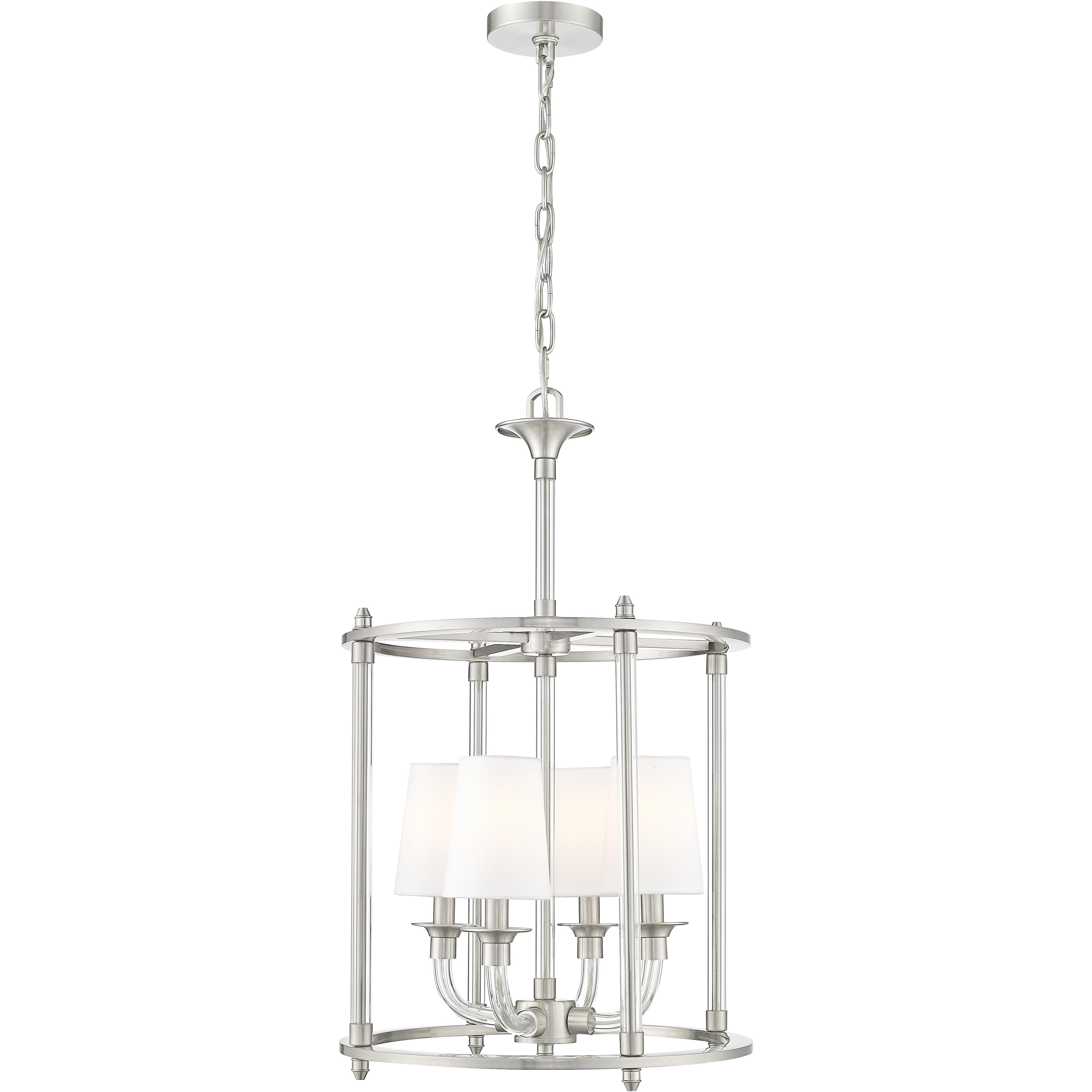 Z-Lite 1950-4C-BN Katerina 4 Light 16 inch Brushed Nickel Chandelier ...
