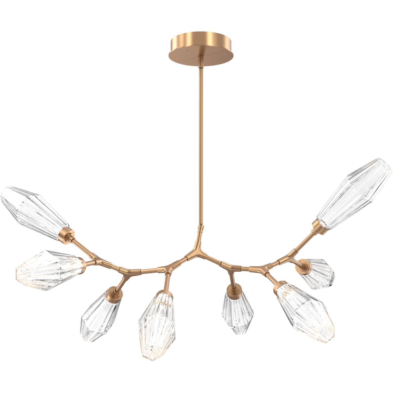 Aalto LED 47 inch Novel Brass Linear Pendant Ceiling Light in 3000K LED ...