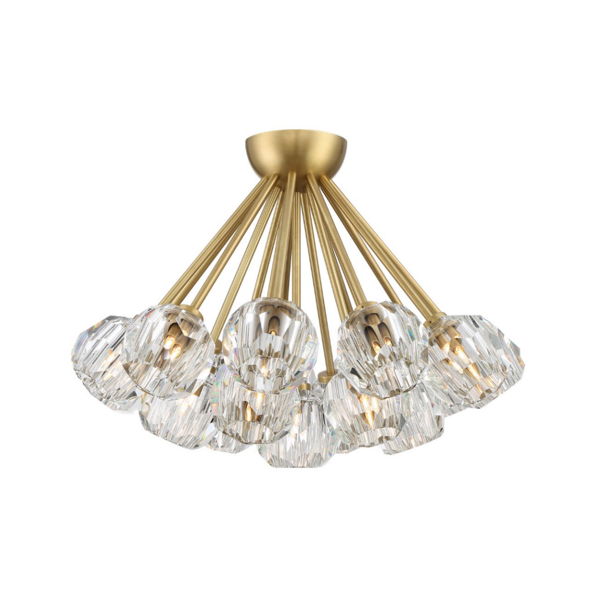 Zeev Lighting FM60047/18/AGB Parisian 18 Light 24 inch Aged Brass with ...