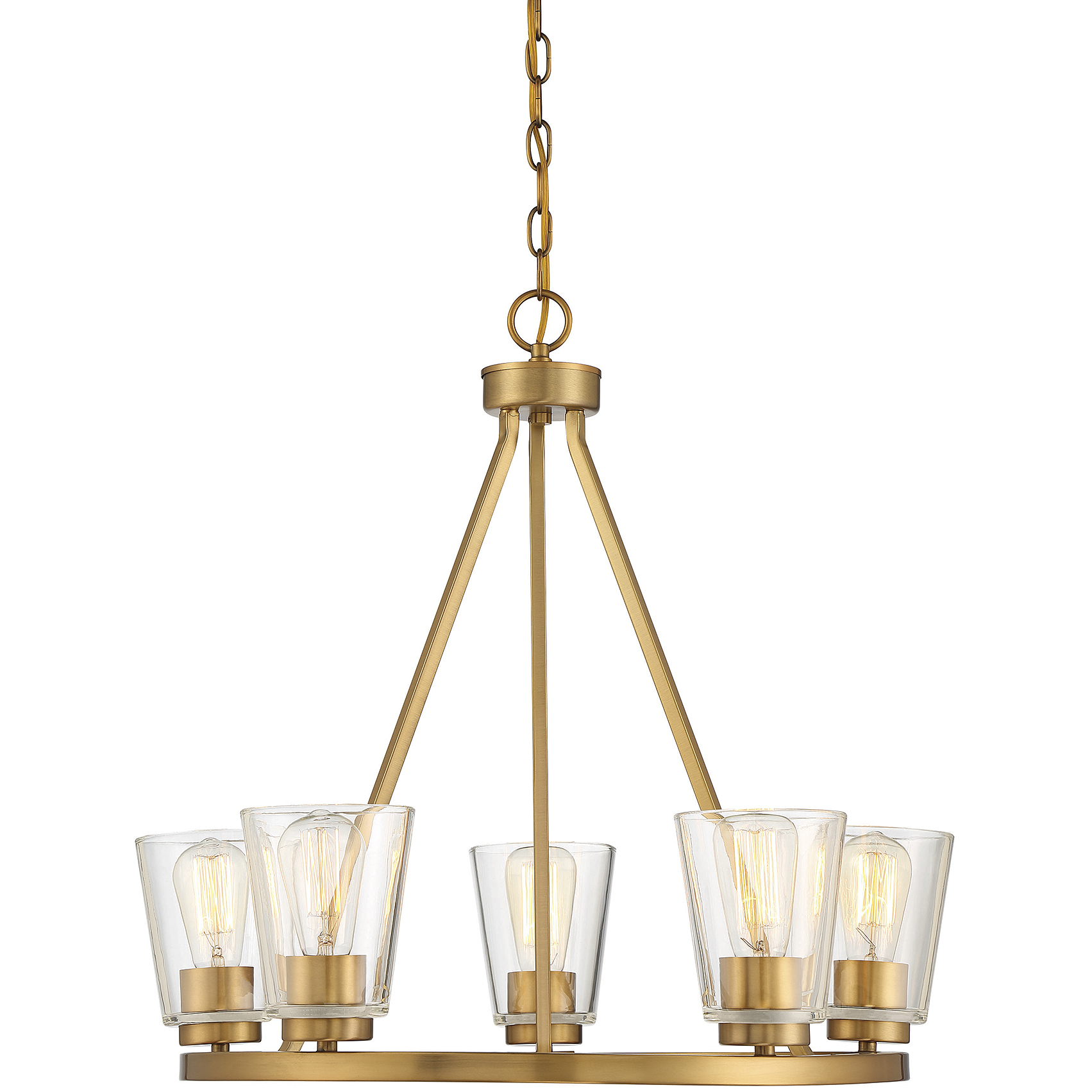 Savoy House 1-1021-5-322 Calhoun 5 Light 25 inch Warm Brass Chandelier ...