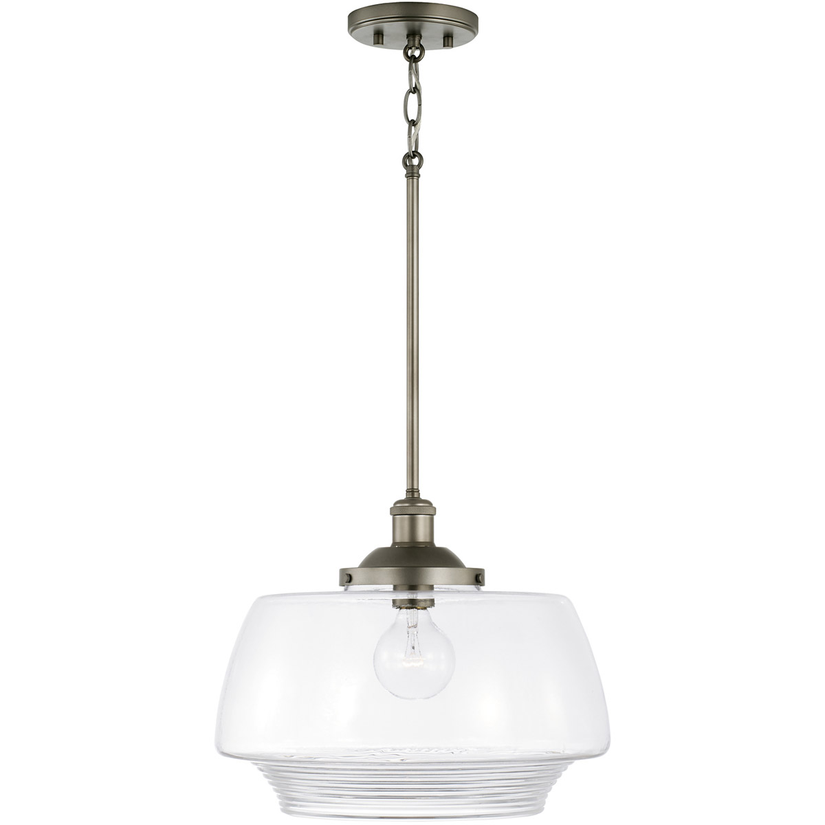 Capital Lighting 342211GR Miller 1 Light 15 inch Graphite Pendant ...