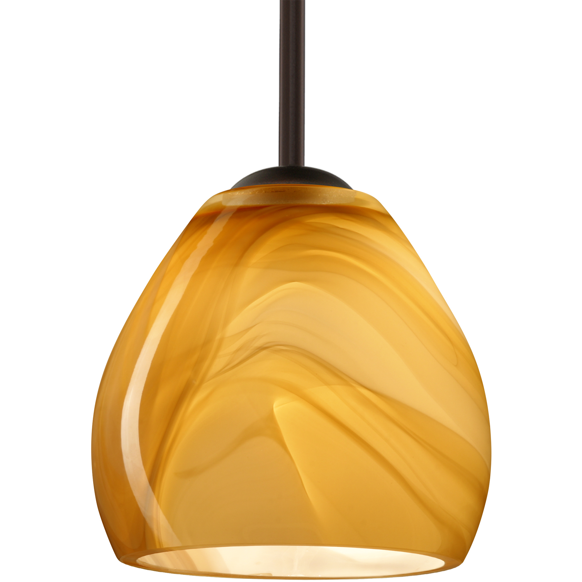 Besa Lighting 1TT-4122HN-LED-BR Bolla LED Bronze Stem Pendant Ceiling Light