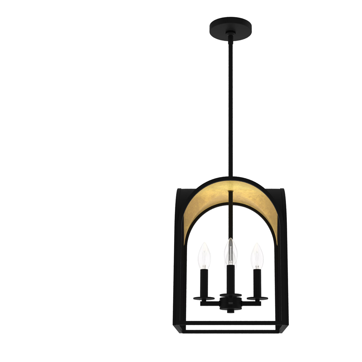 Hunter Fan 19080 Dukestown 4 Light 12 inch Natural Iron Lantern Pendant ...